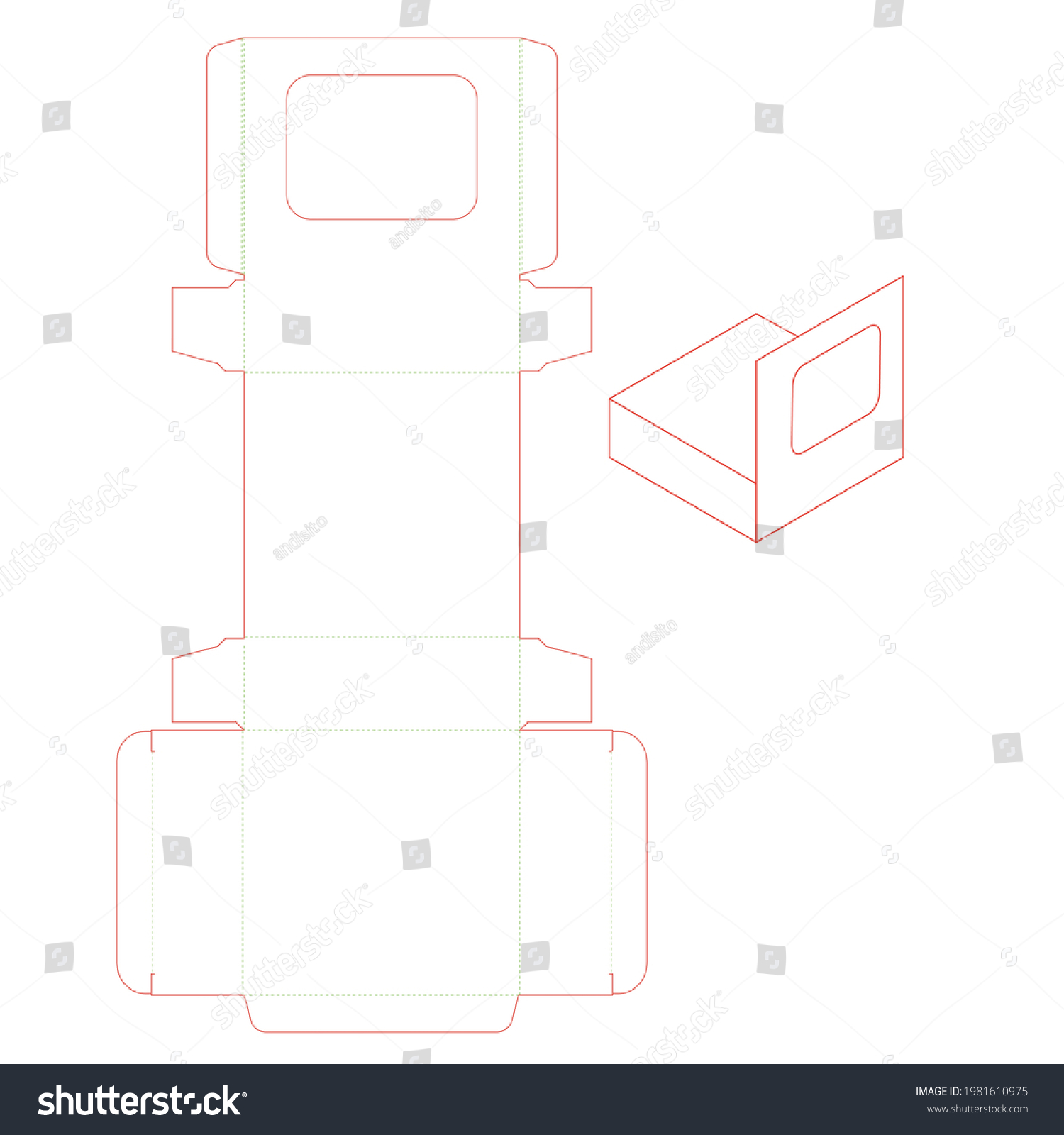 Packaging Box Cardboard Package Template Special Stock Vector (Royalty ...