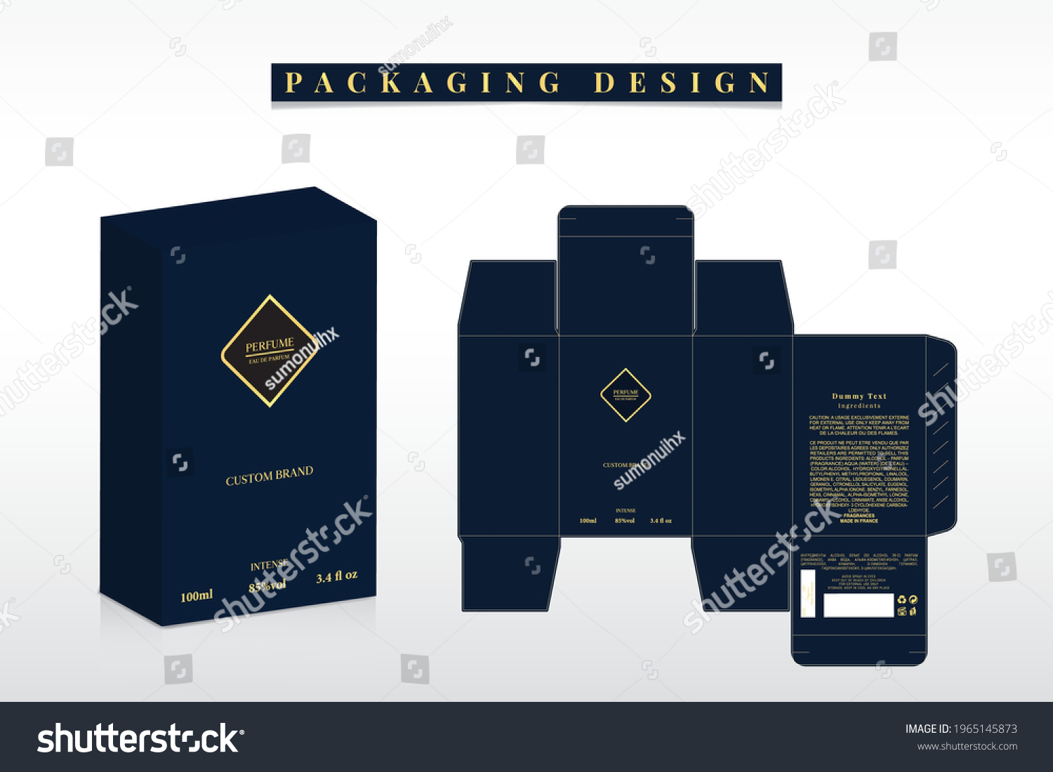 Packaging Box Design Vector Box Die Stock Vector (Royalty Free ...