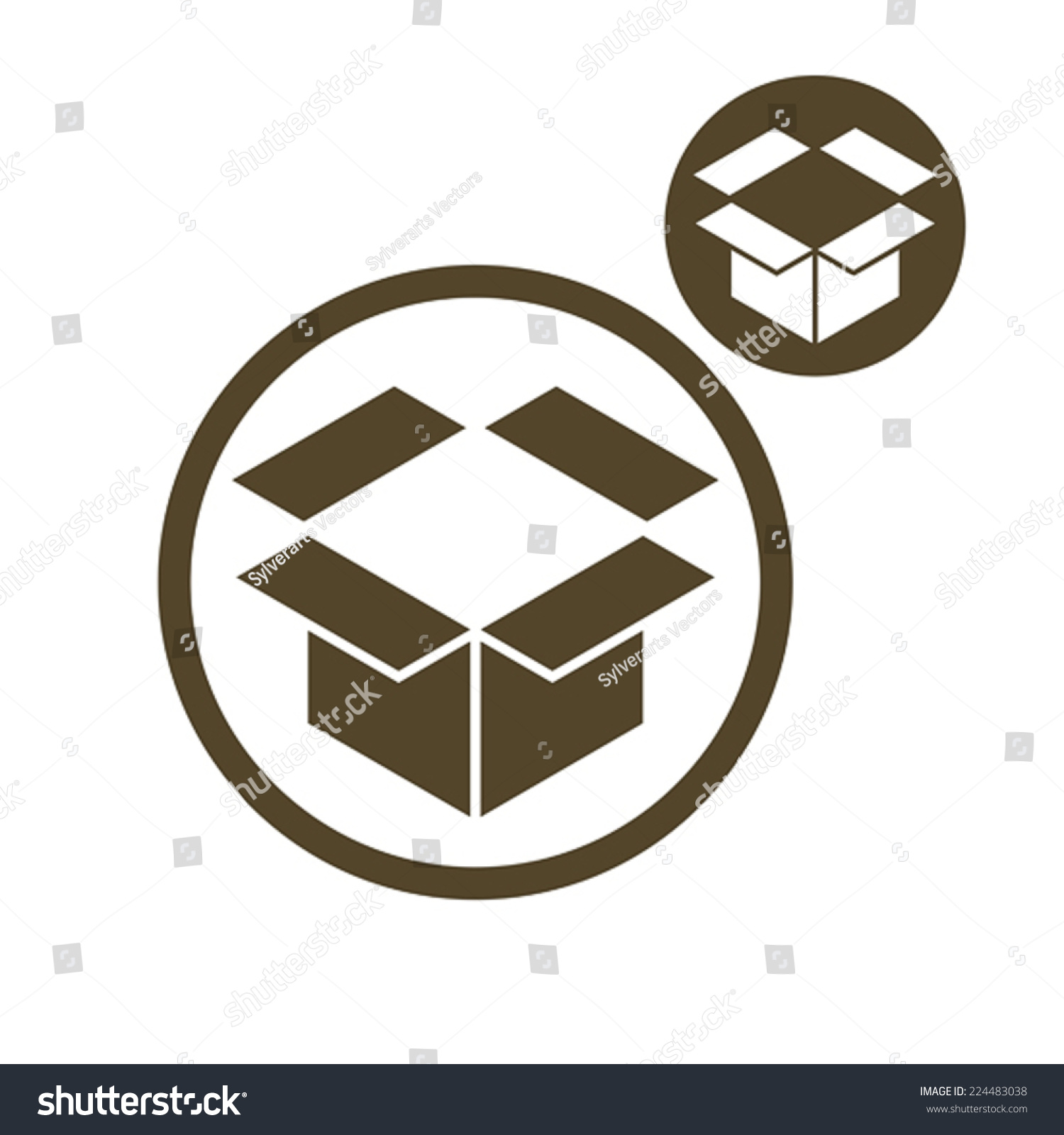 Packaging Box Vector Simple Single Color 库存矢量图（免版税）224483038 | Shutterstock