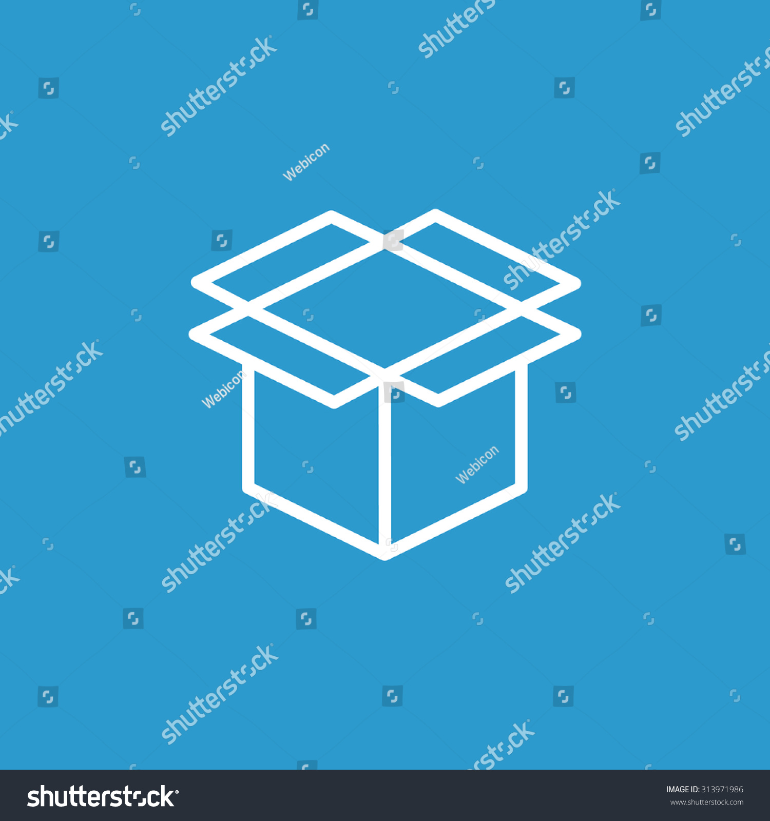 Packaging Cardboard Box Icon Stock Vector (Royalty Free) 313971986 ...
