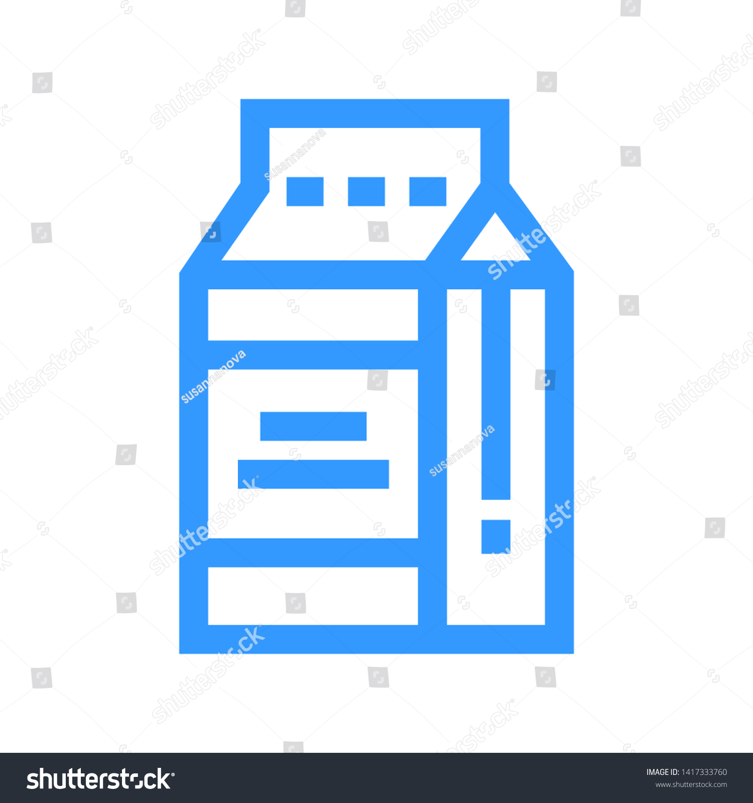 Packaging Container Milk Icon Vector Stock Vector (Royalty Free ...