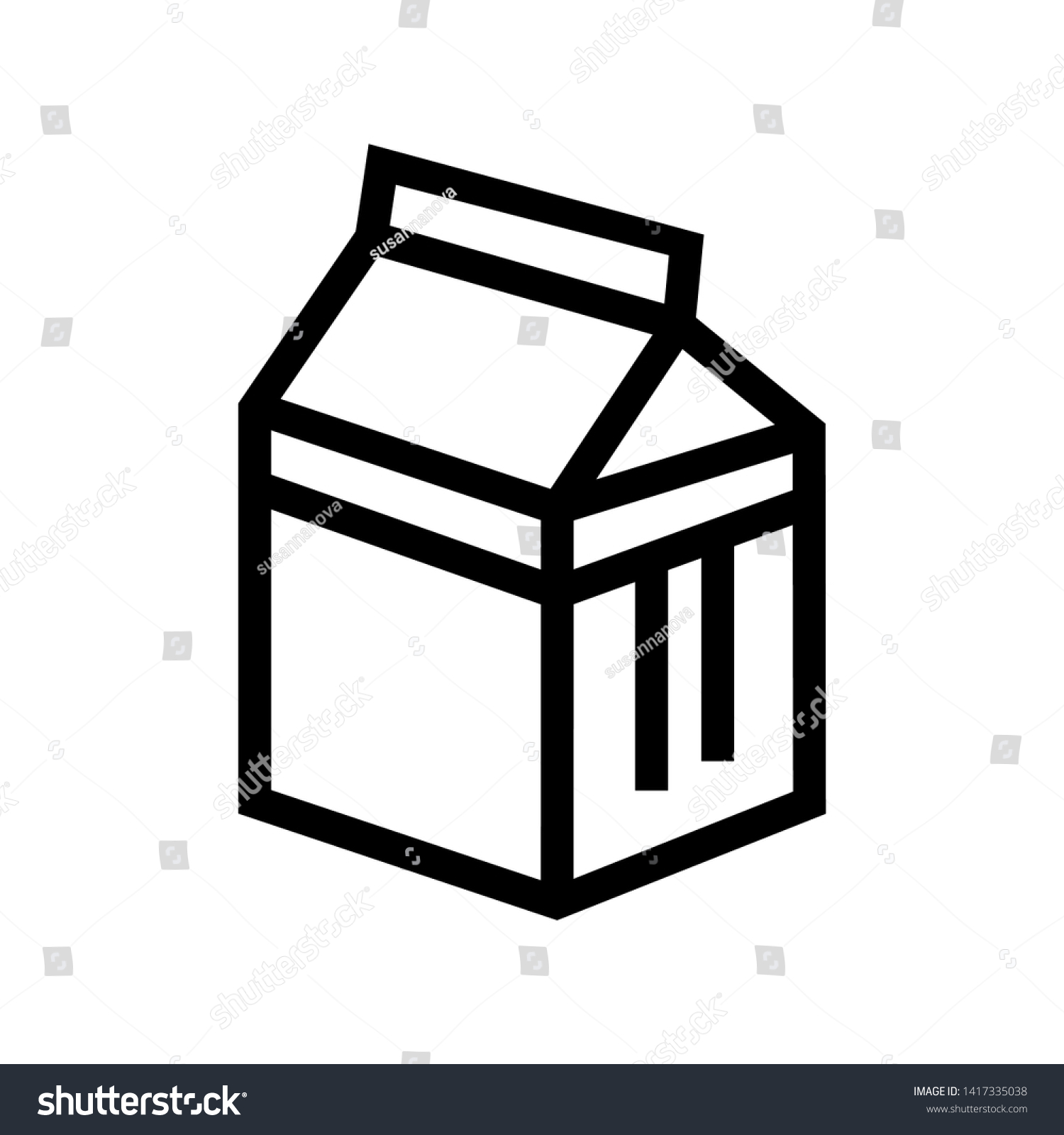 Packaging Container Milk Icon Vector Stock Vector (Royalty Free ...