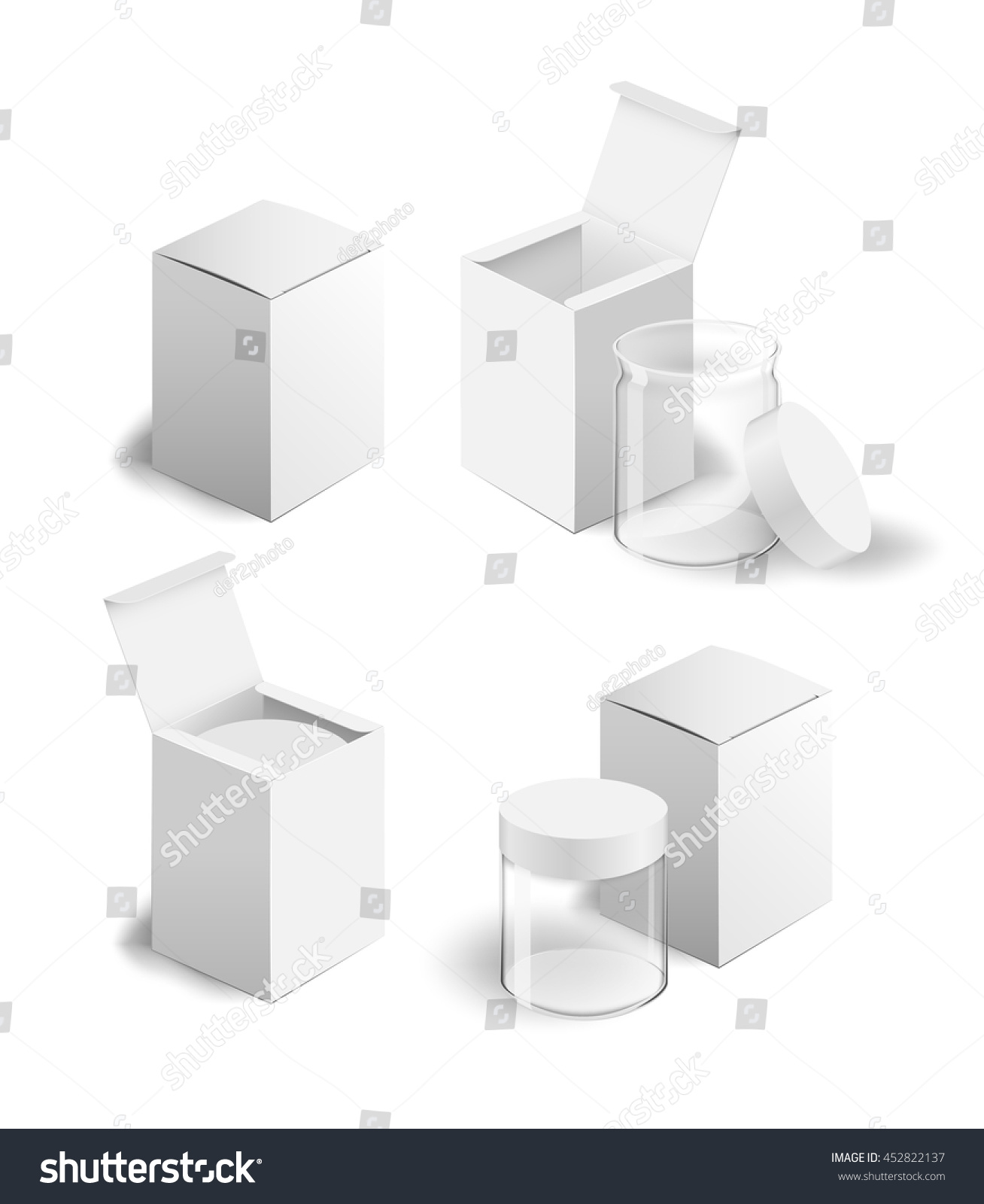 Packaging Design Paper Cover Box Vector: เวกเตอร์สต็อก (ปลอดค่า ...