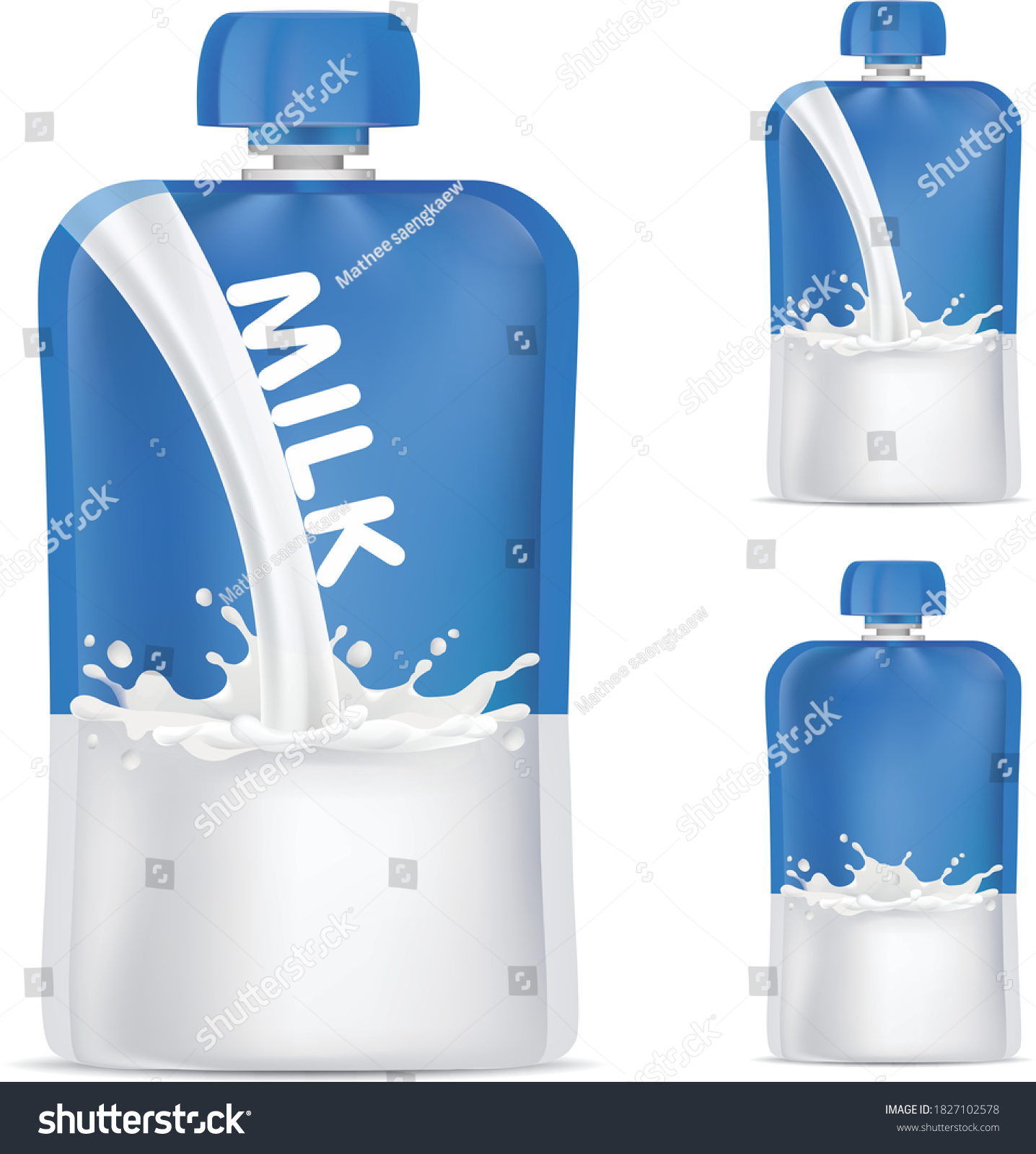 Packaging Design Milkillustration Vector Stock Vector (Royalty Free ...