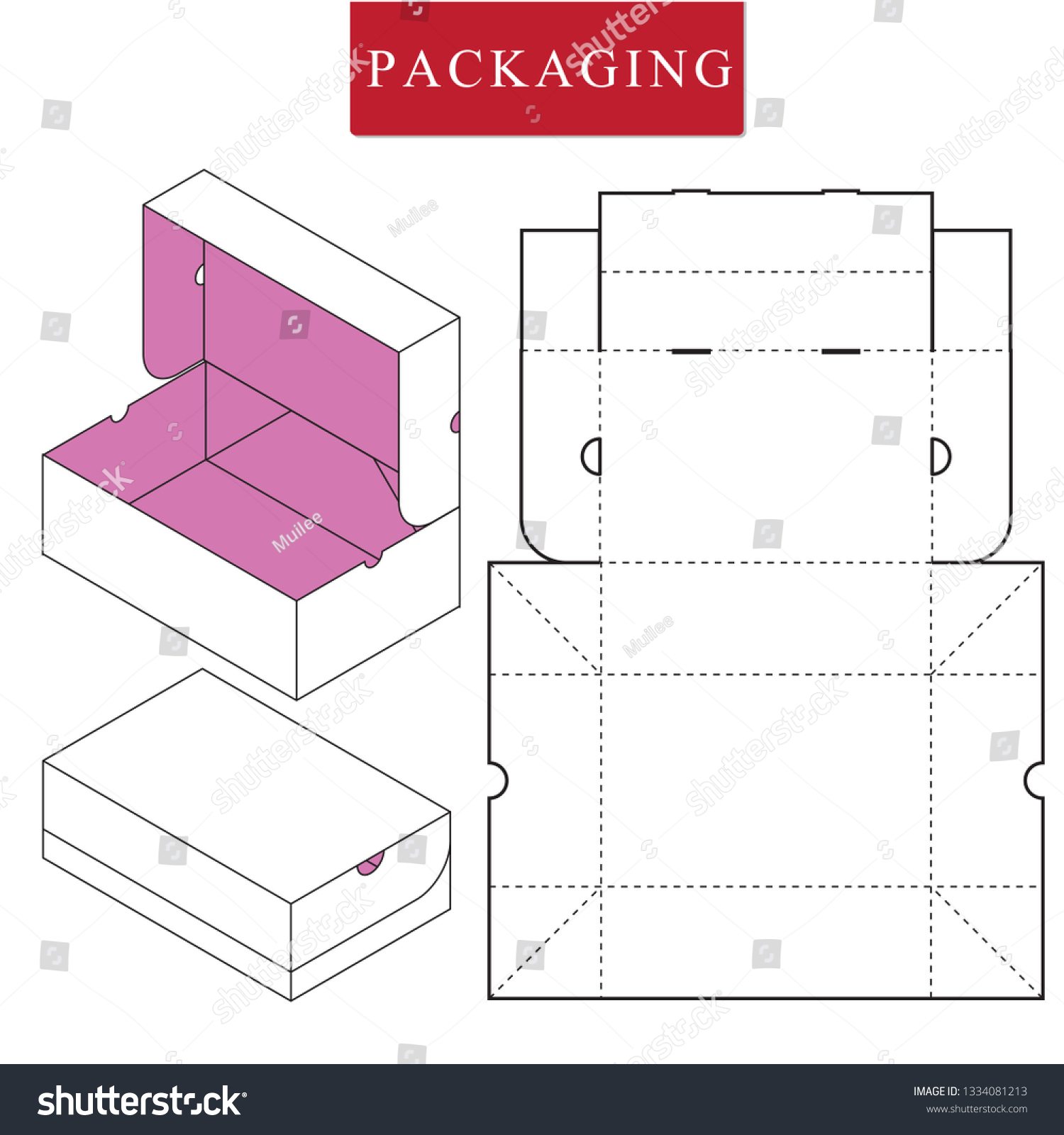 Packaging Design Shoes Stock Vector (Royalty Free) 1334081213