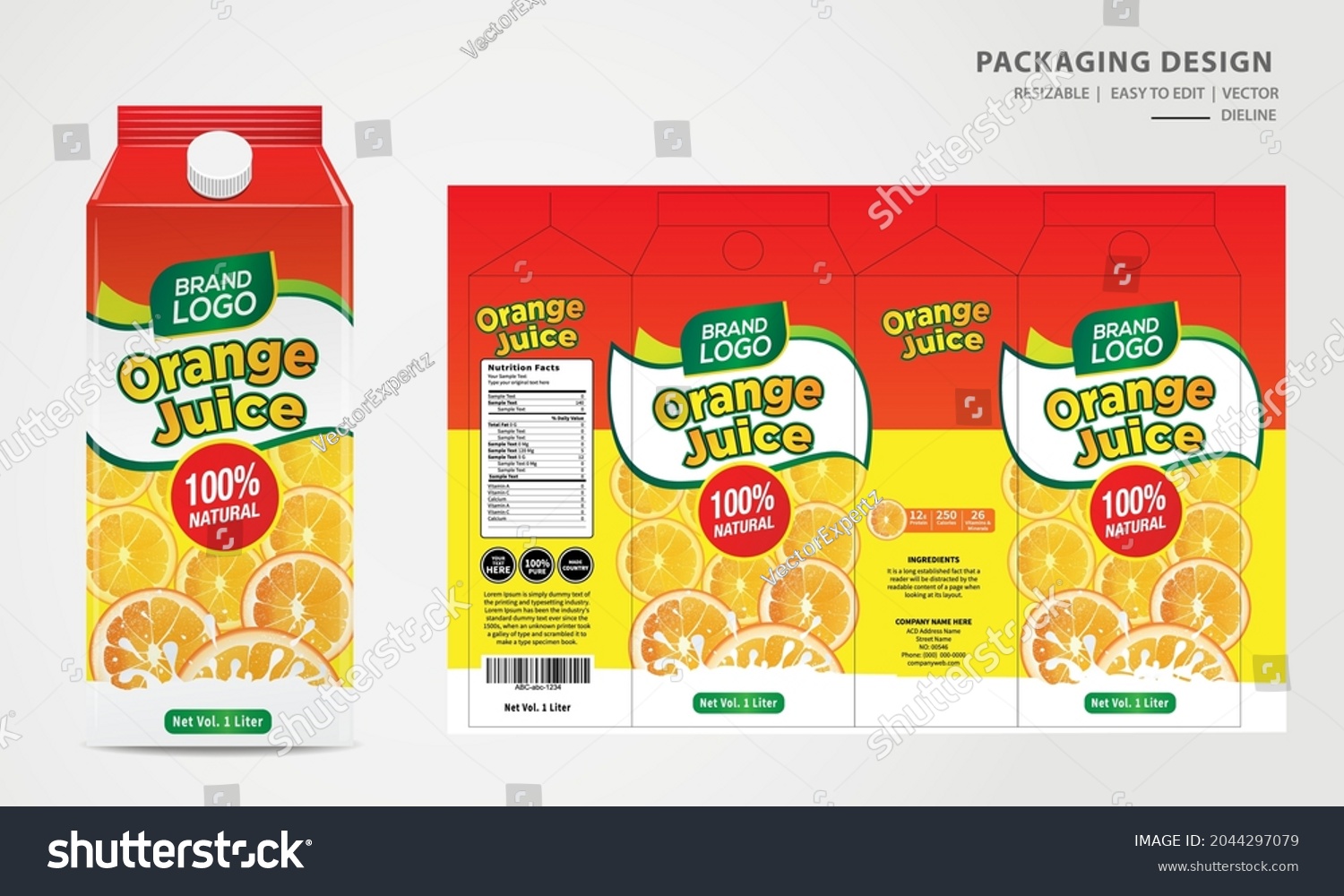Packaging Design Label Template Design Mock Stock Vector (Royalty Free ...