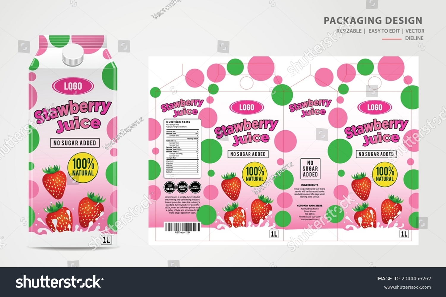 Packaging Design Label Template Design Mock Stock Vector (Royalty Free ...