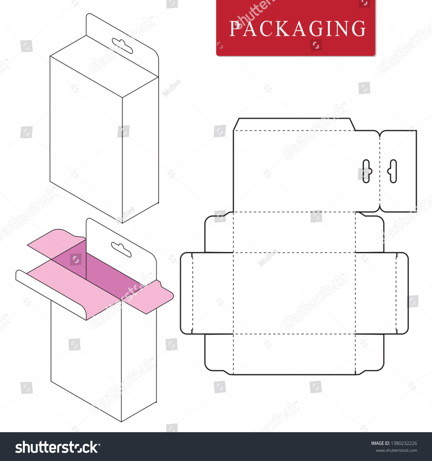 Packaging Hang Hook Stock Vector (Royalty Free) 1380232226
