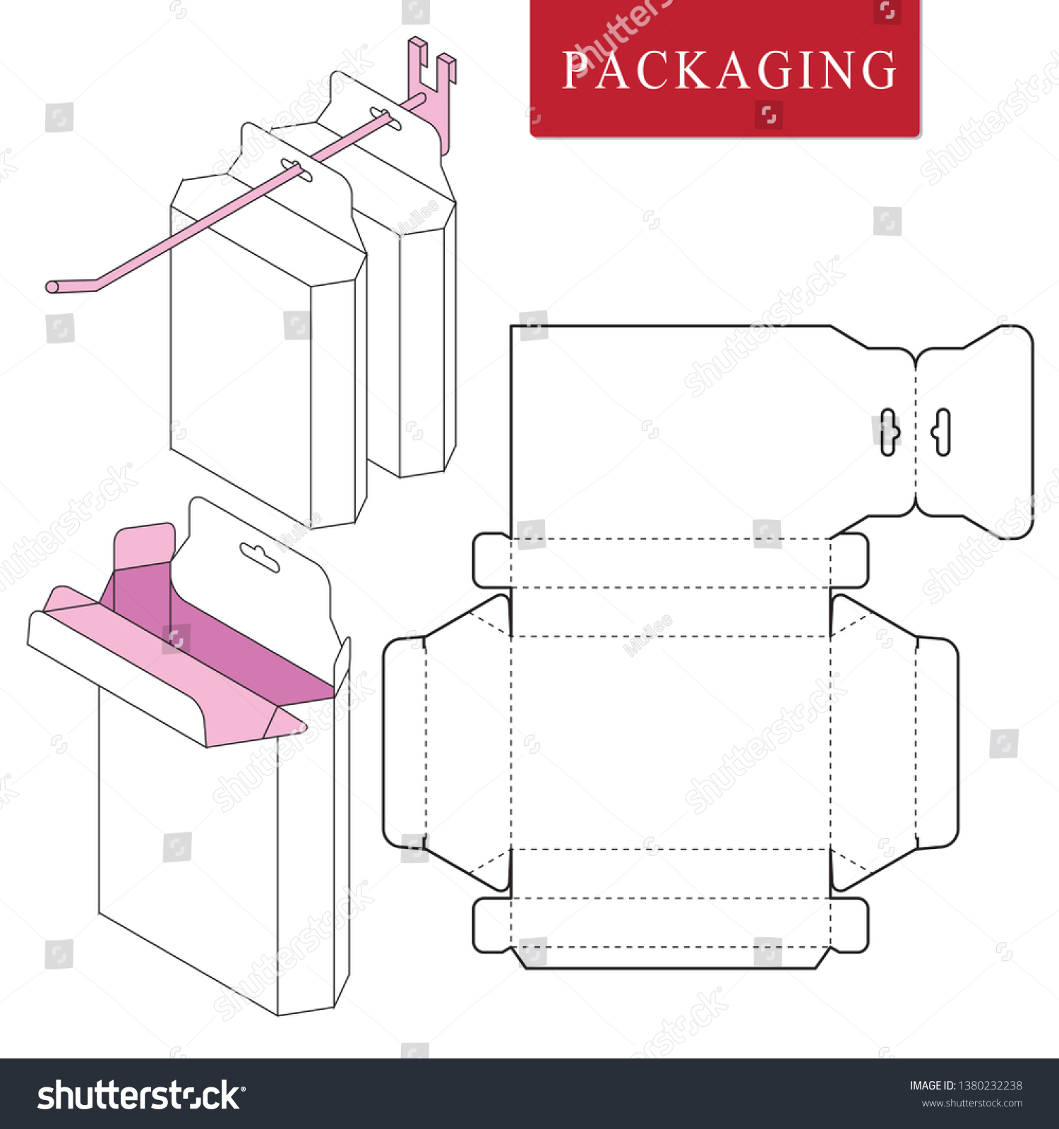 Packaging Hang Hook Stock Vector (Royalty Free) 1380232238