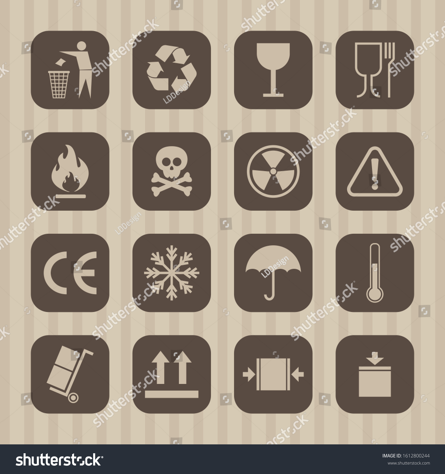 Packaging Package Signs Vector Symbols Stock Vector (Royalty Free ...