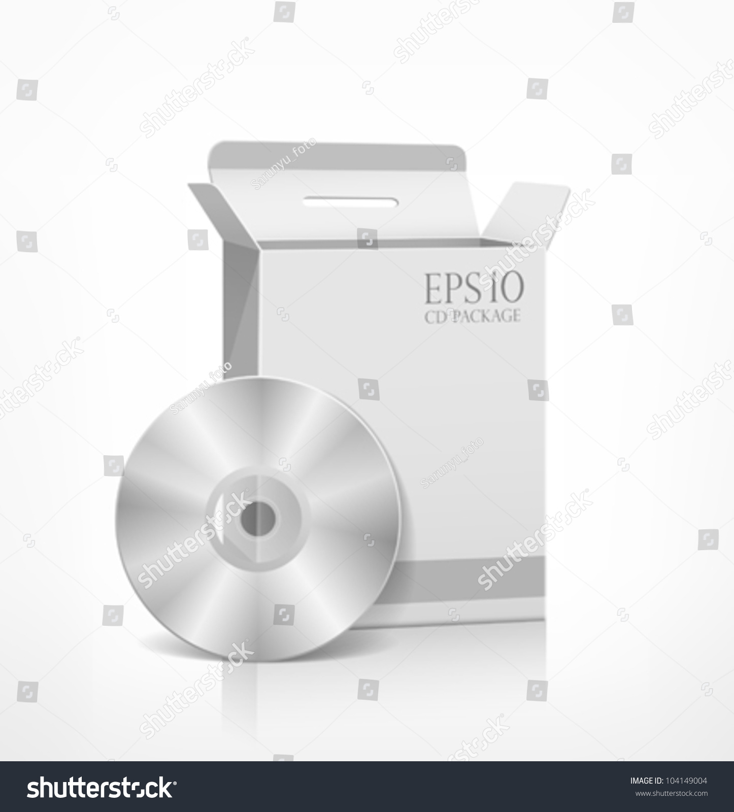 Packaging Software White Box Template Cd: vector de stock (libre de ...