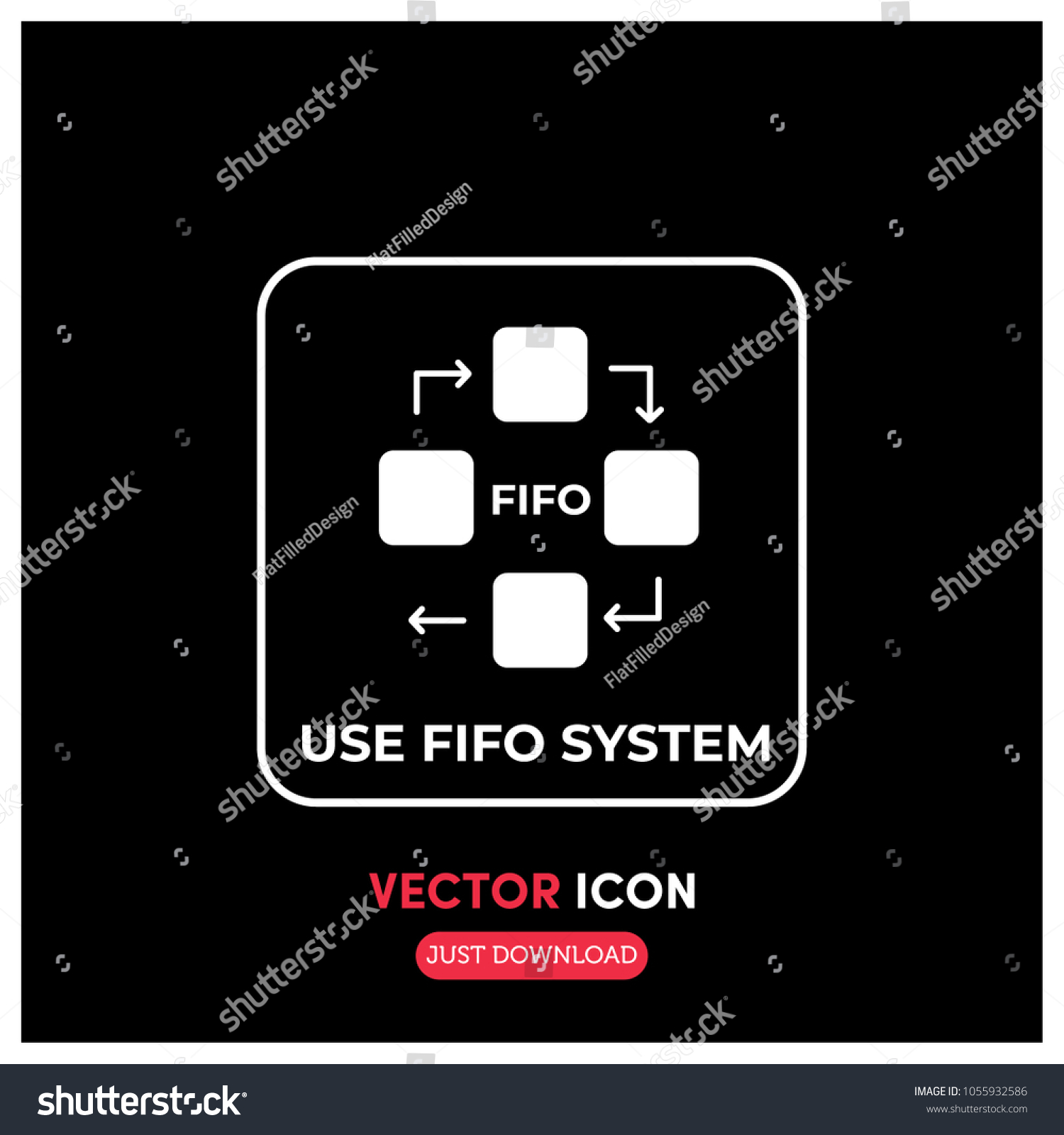Packaging Symbol Use Fifo System Vector Stock Vector (Royalty Free ...
