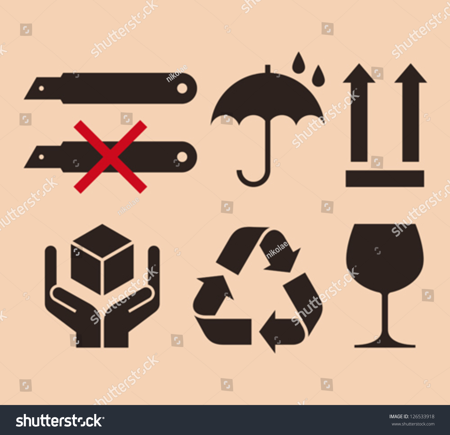 Packing Symbols Stock Vector (Royalty Free) 126533918