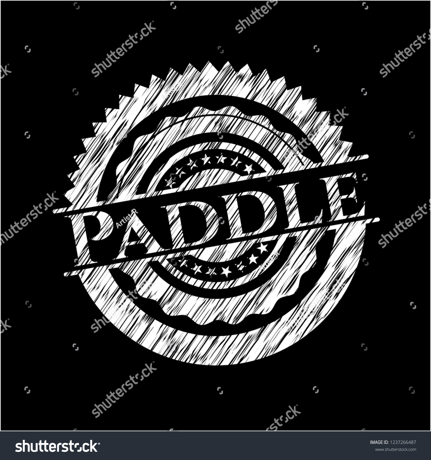 Paddle Written Chalkboard Texture Stock Vector (Royalty Free ...