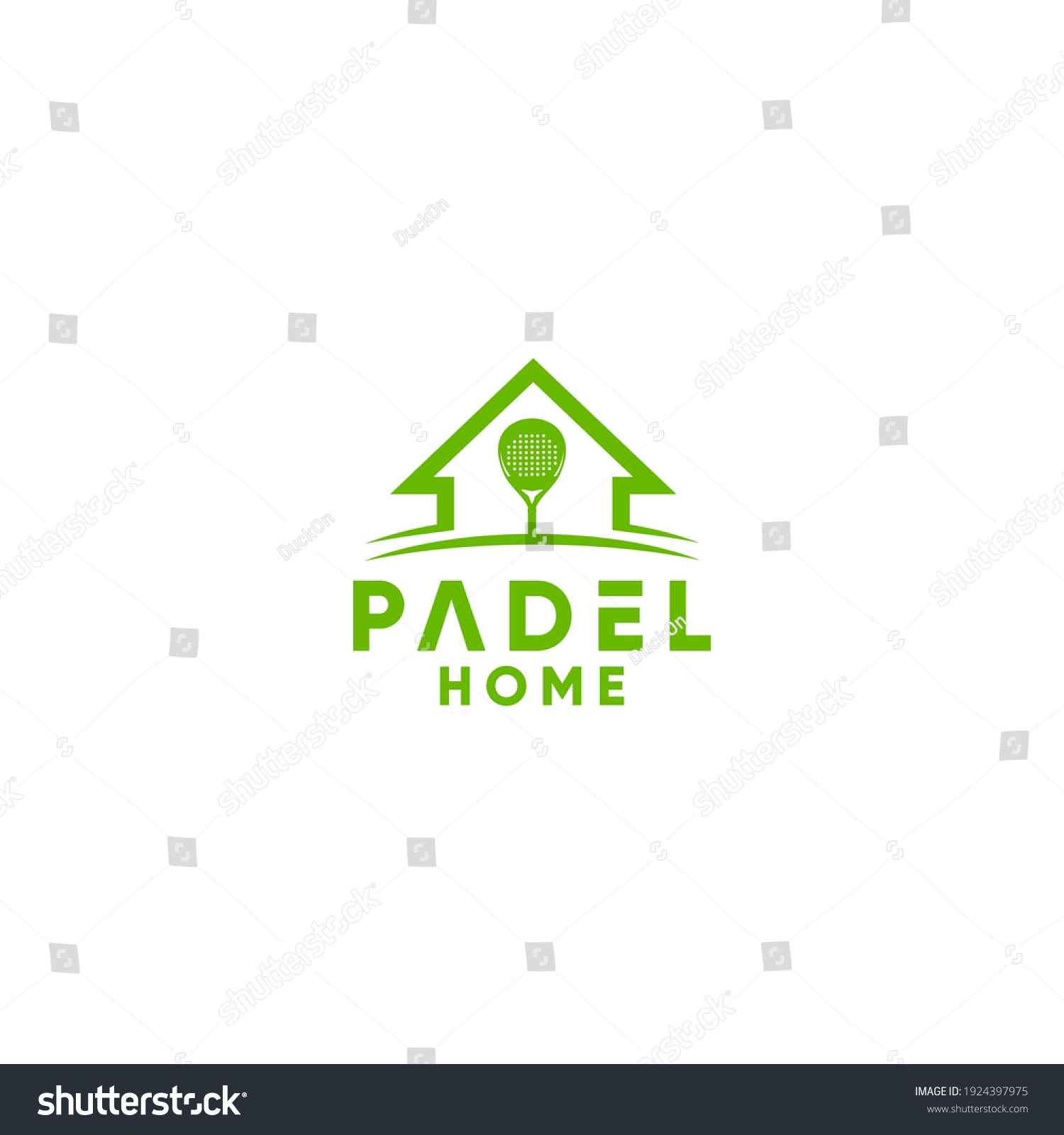 Padel Home Logo Design Vector Stock Vector (Royalty Free) 1924397975