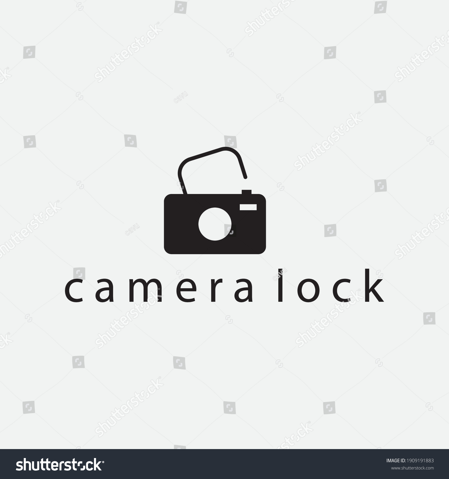 Padlock Camera Logo Icon Design Vector Stock Vector (Royalty Free ...