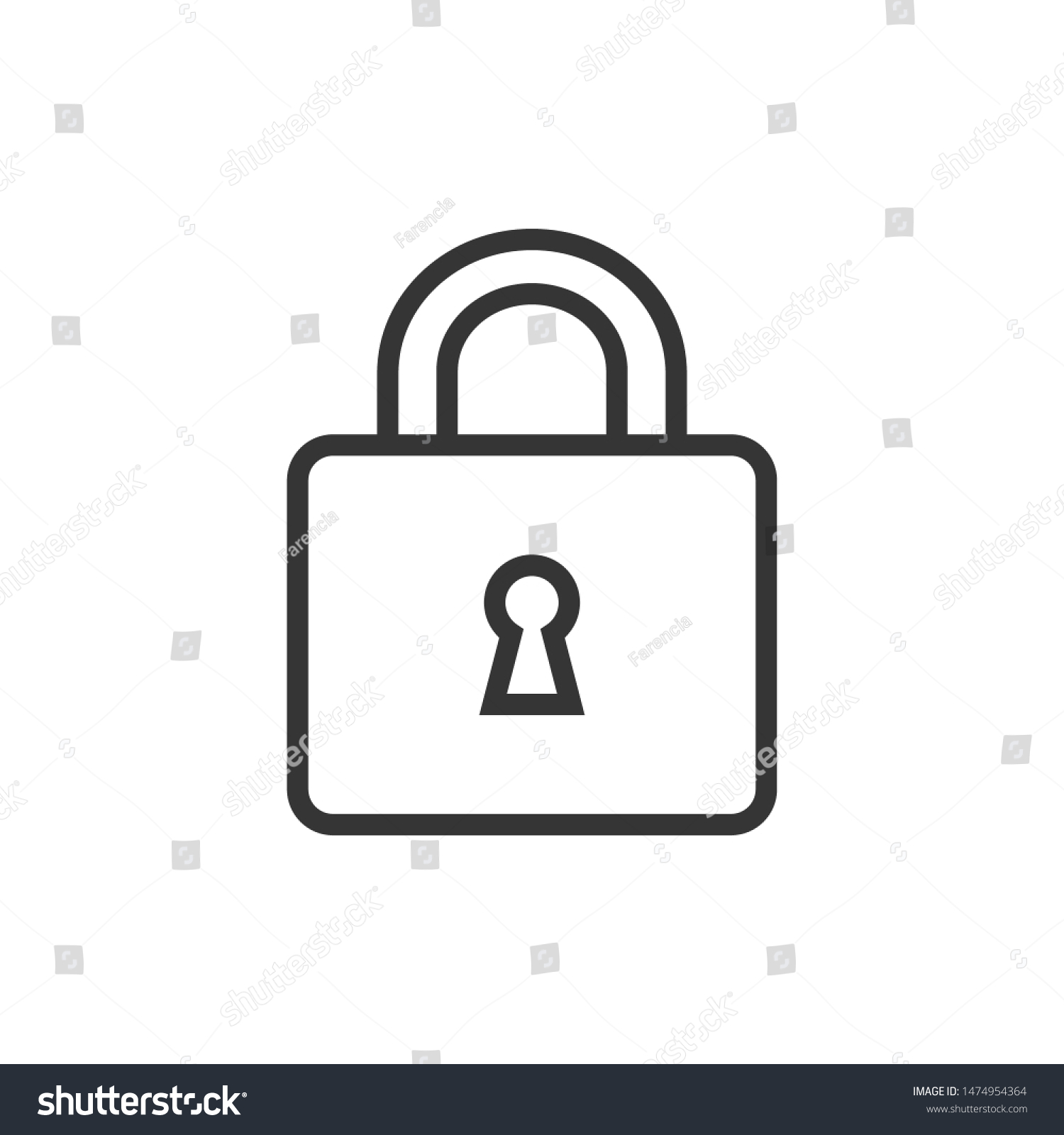 Padlock Icon Symbol Vector Illustration Stock Vector (Royalty Free ...