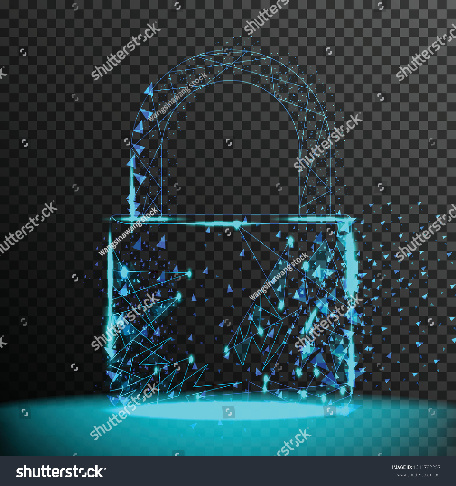Padlock Lock Security System Secure Cyber Stock Vector (Royalty Free ...