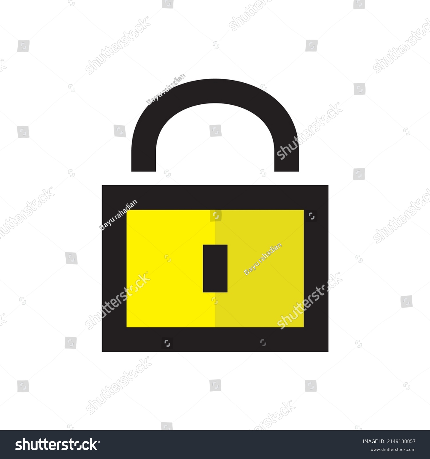 Padlock Logo On Transparent Background Stock Vector (Royalty Free ...