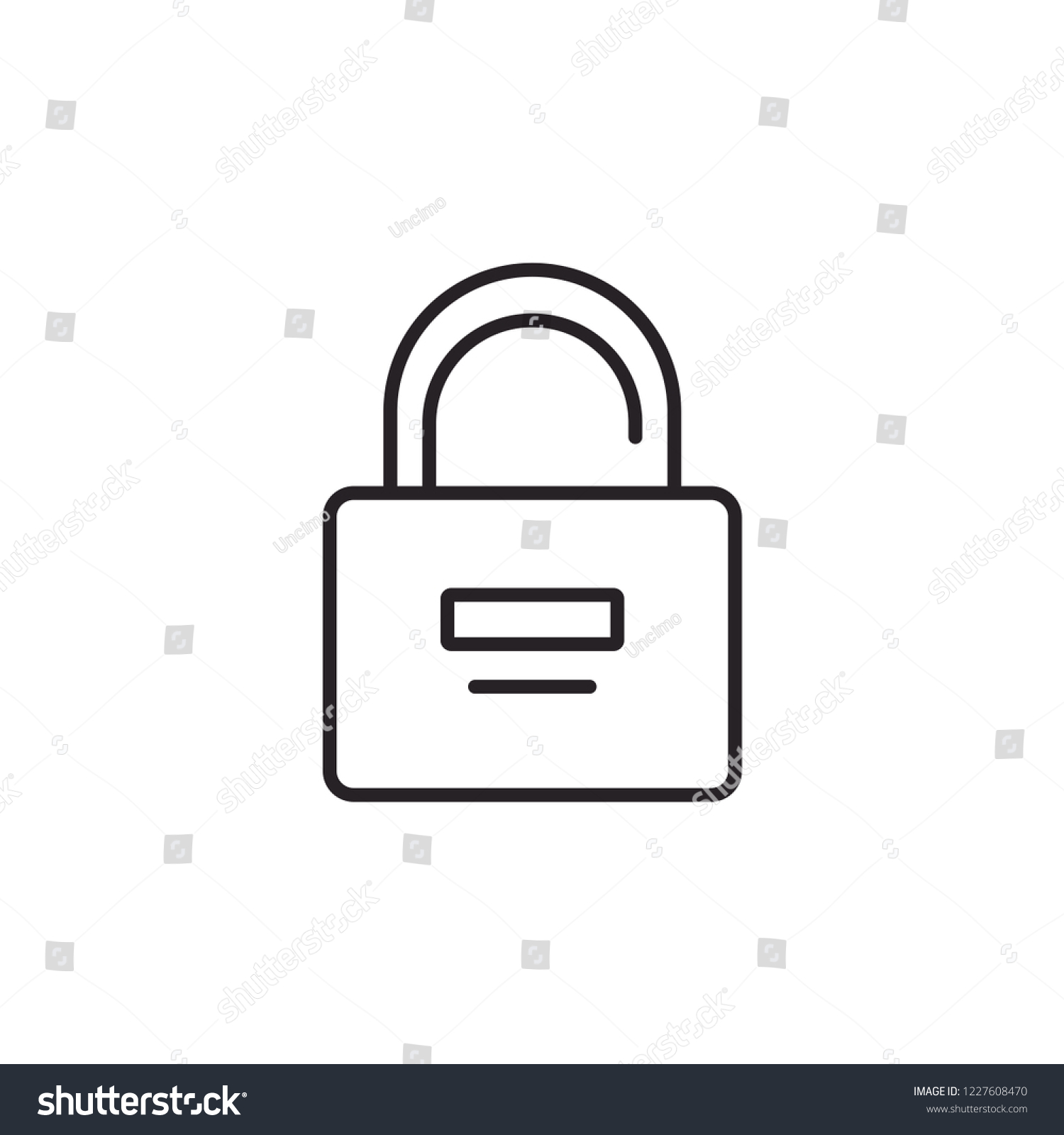 Padlock Modern Simple Ui Vector Icon Stock Vector (Royalty Free) 1227608470