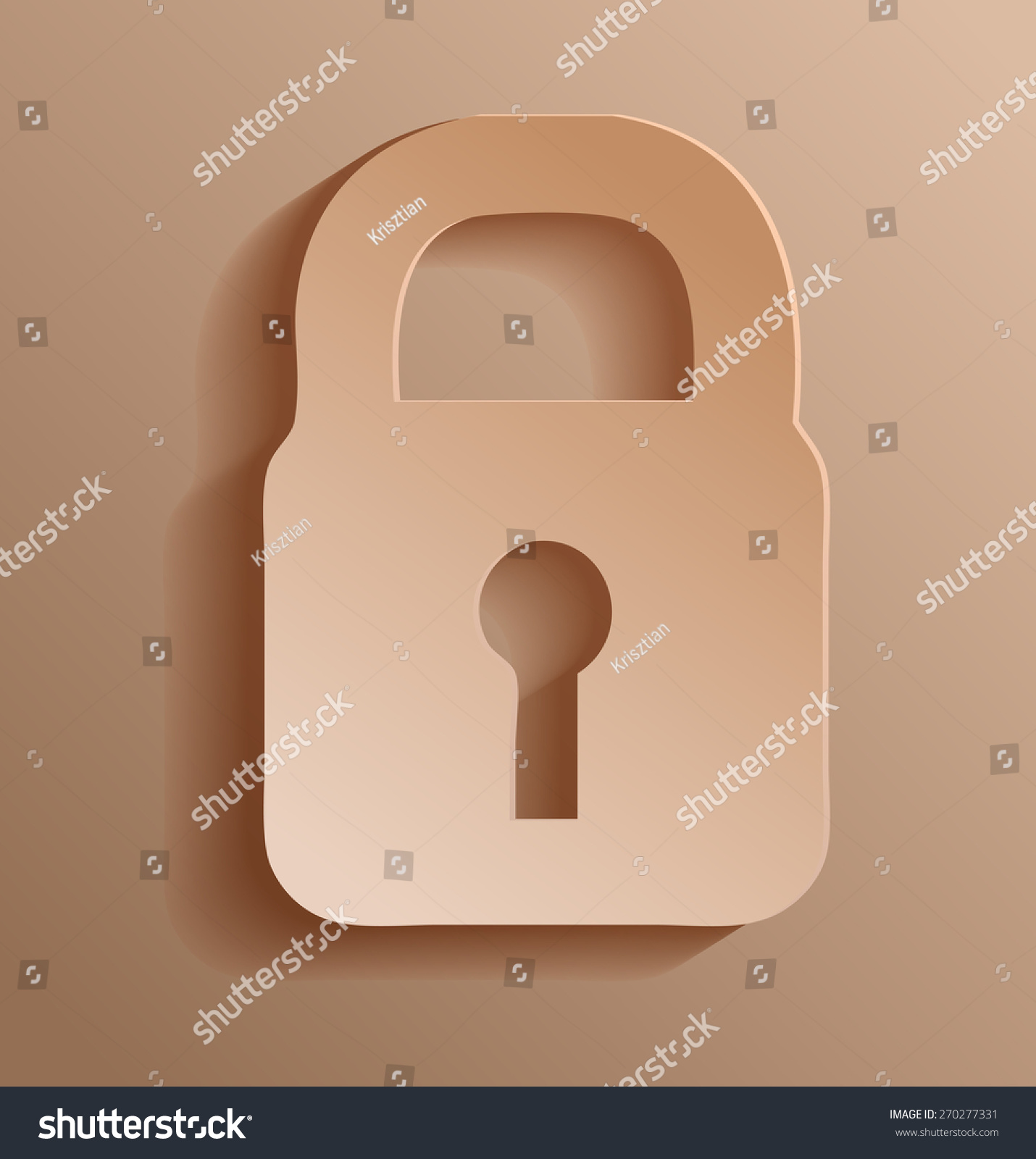 Padlock Sign Soft Shadow Vector Illustration Stock Vector (Royalty Free ...