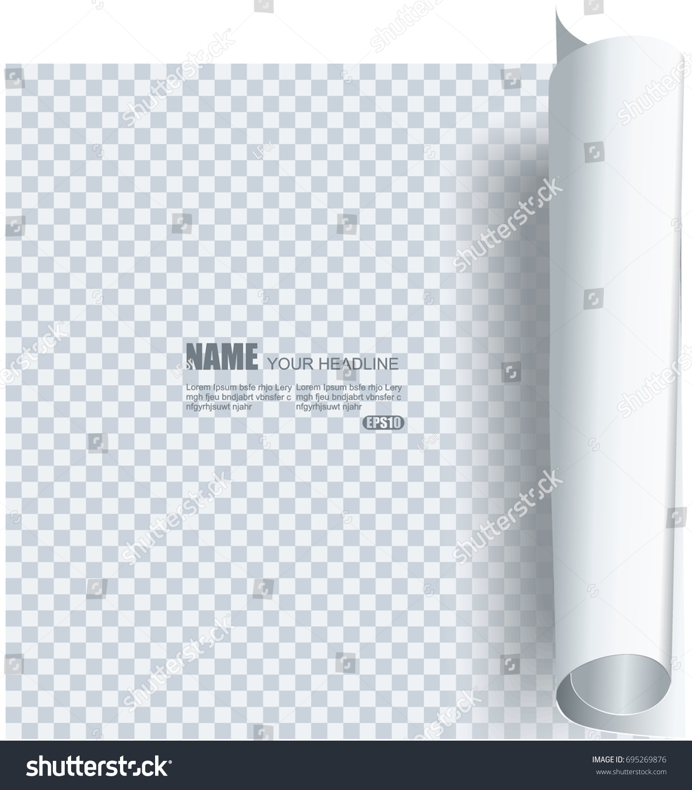 Page Curl Shadow On Transparent Background Stock Vector (Royalty Free ...