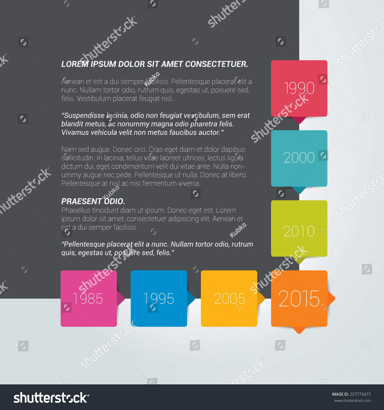 Page Template Timeline Speech Bubble Text Stock Vector (Royalty Free ...