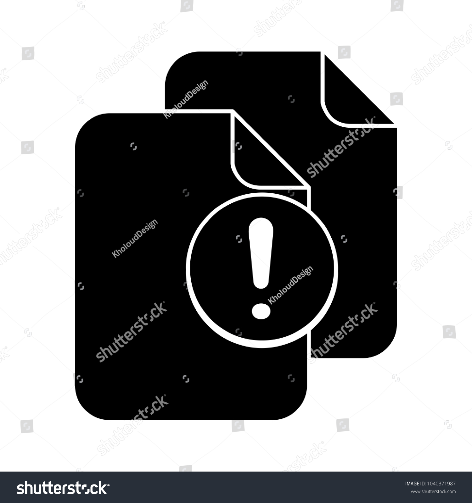 Pages Warning Vector Symbol Stock Vector (Royalty Free) 1040371987 ...