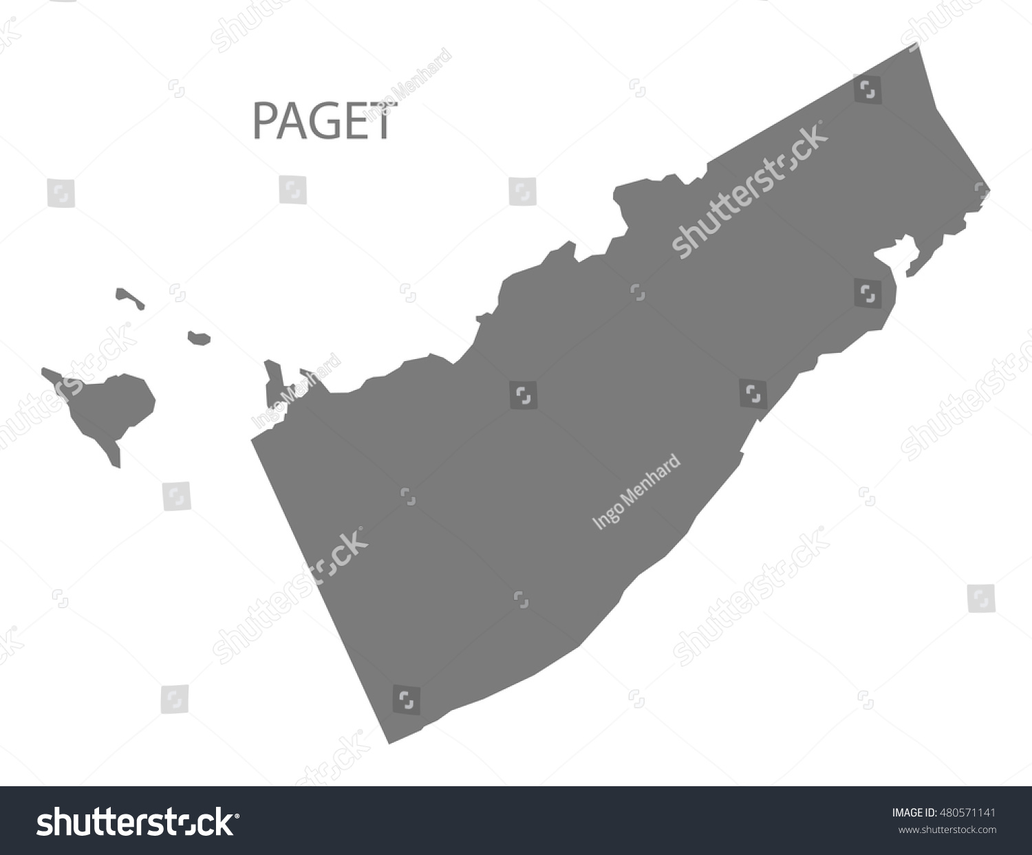 Paget Bermuda Map Grey Stock Vector (Royalty Free) 480571141 | Shutterstock