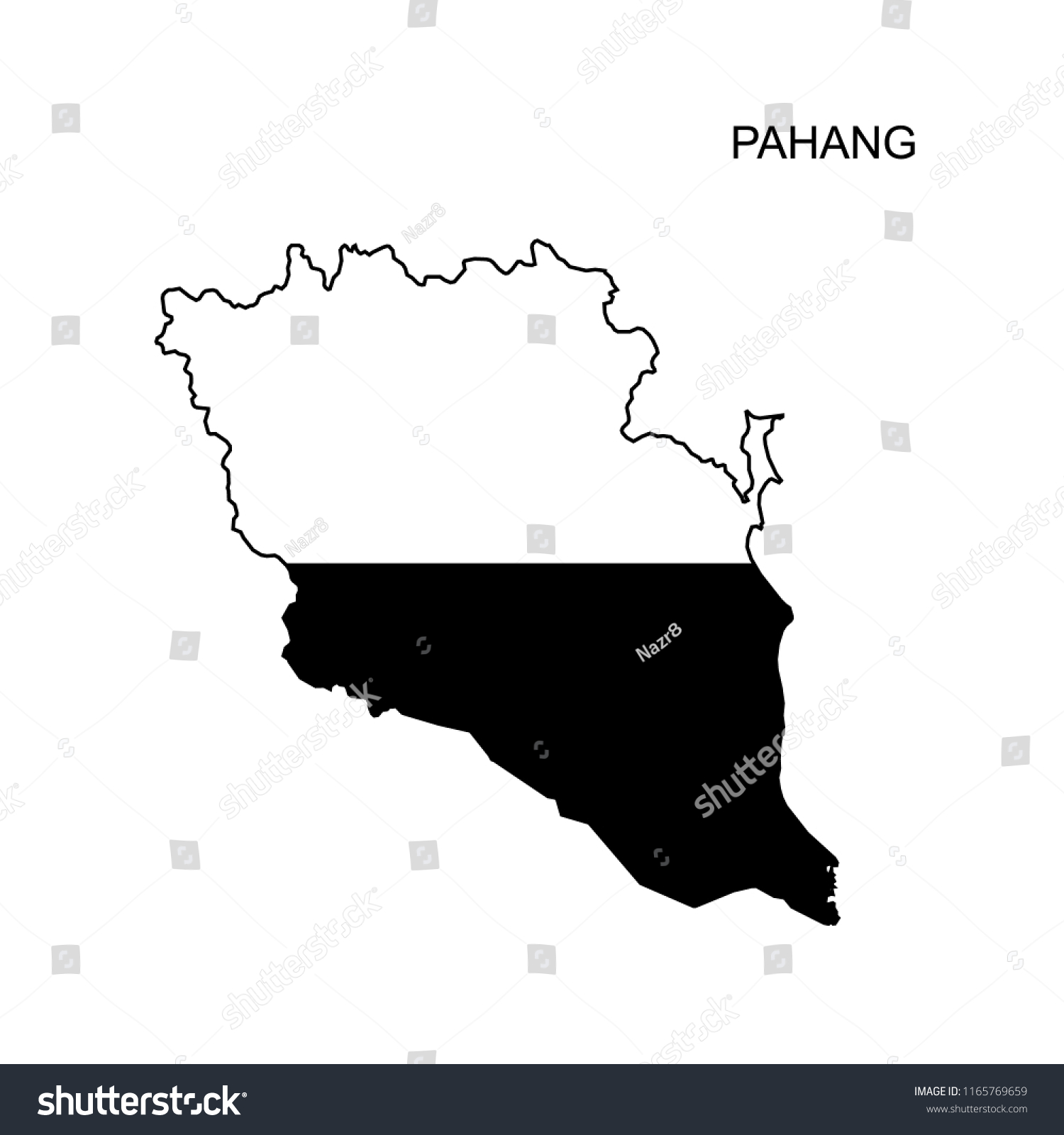 Pahang Flag Over Map Vector Stock Vector (Royalty Free) 1165769659 ...