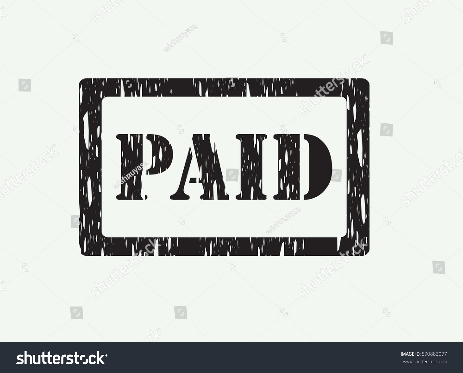 Paid Vector Icon Logo Stamp Stock Vector (Royalty Free) 590883077