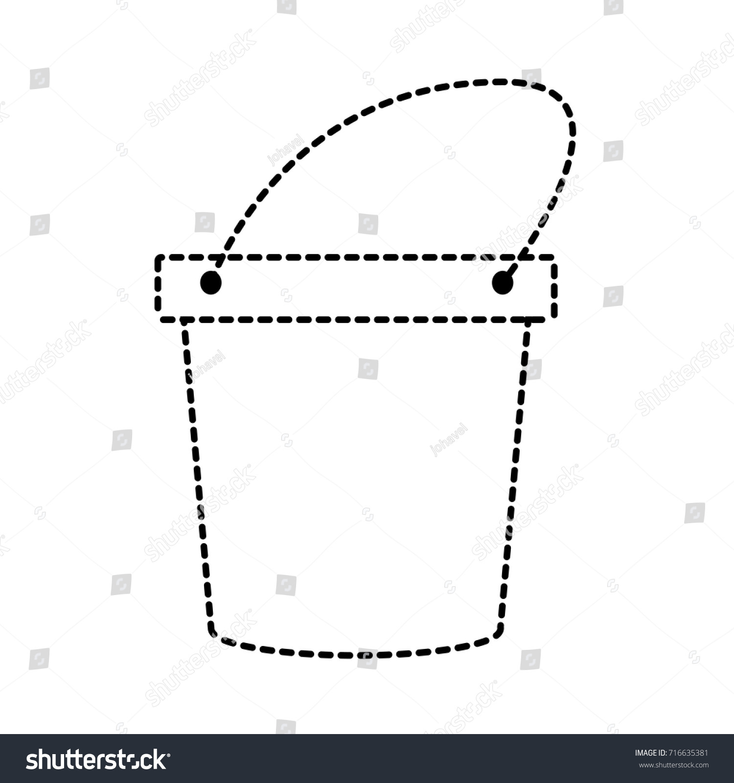Pail Sticker Vector Illustration Stock Vector (Royalty Free) 716635381