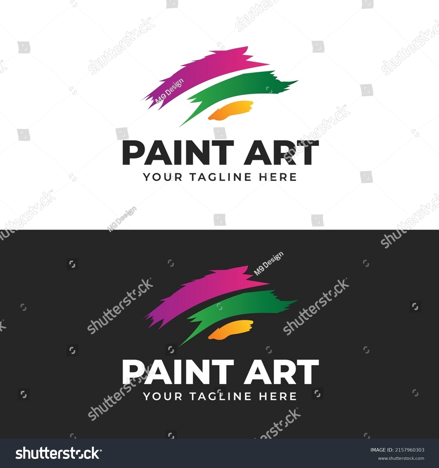 Paint Art Logo Editable Template Stock Vector (Royalty Free) 2157960303 ...