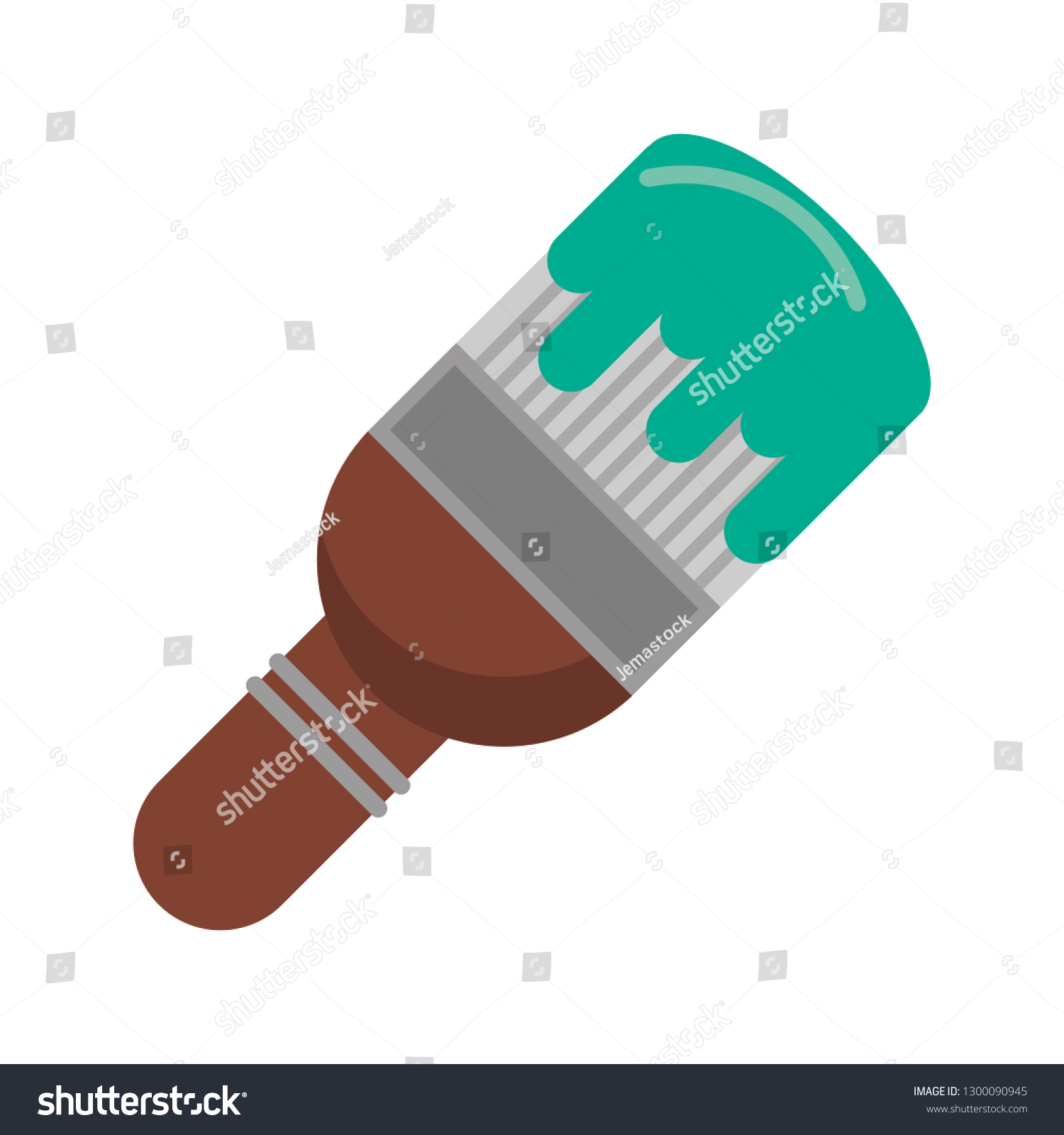 Paint Brush Cartoon Stock Vector (Royalty Free) 1300090945