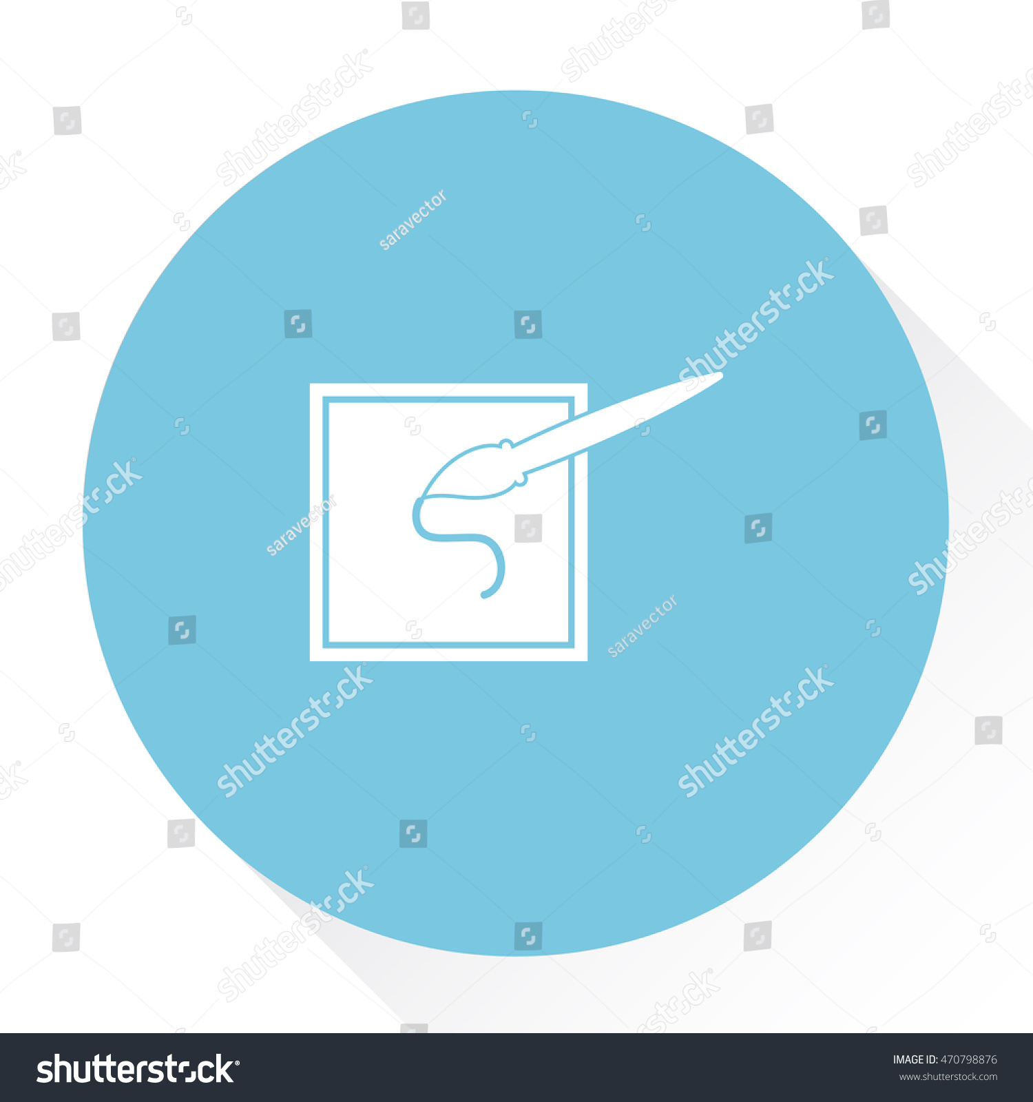 Paint Brush Drawing Icon Stock Vector (Royalty Free) 470798876 ...