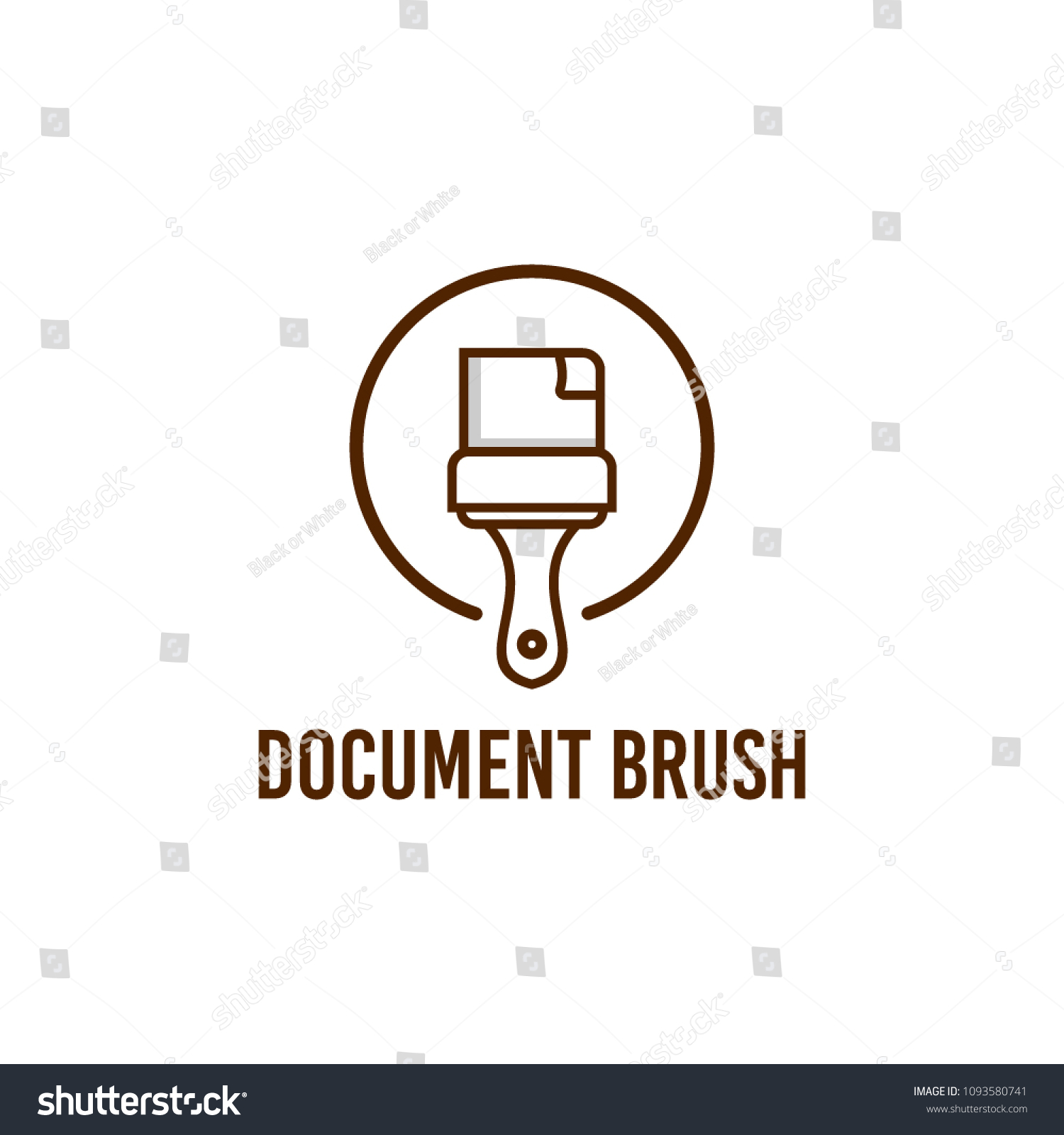 Paint Brush Logo Stock Vector (Royalty Free) 1093580741 | Shutterstock