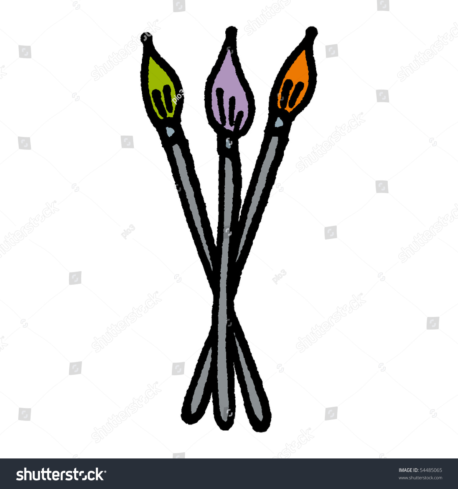 Paintbrush Sketch Vector Stock Vector (Royalty Free) 54485065