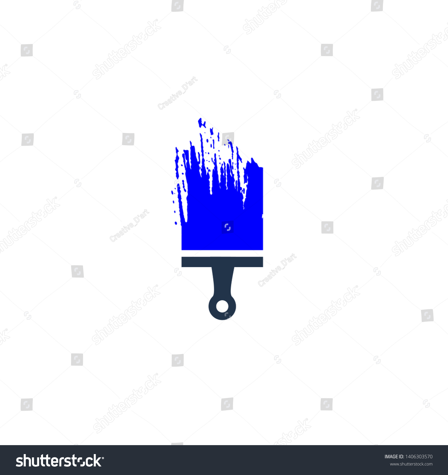 Paint Brush Vector Logo Design Stock Vector (Royalty Free) 1406303570 ...