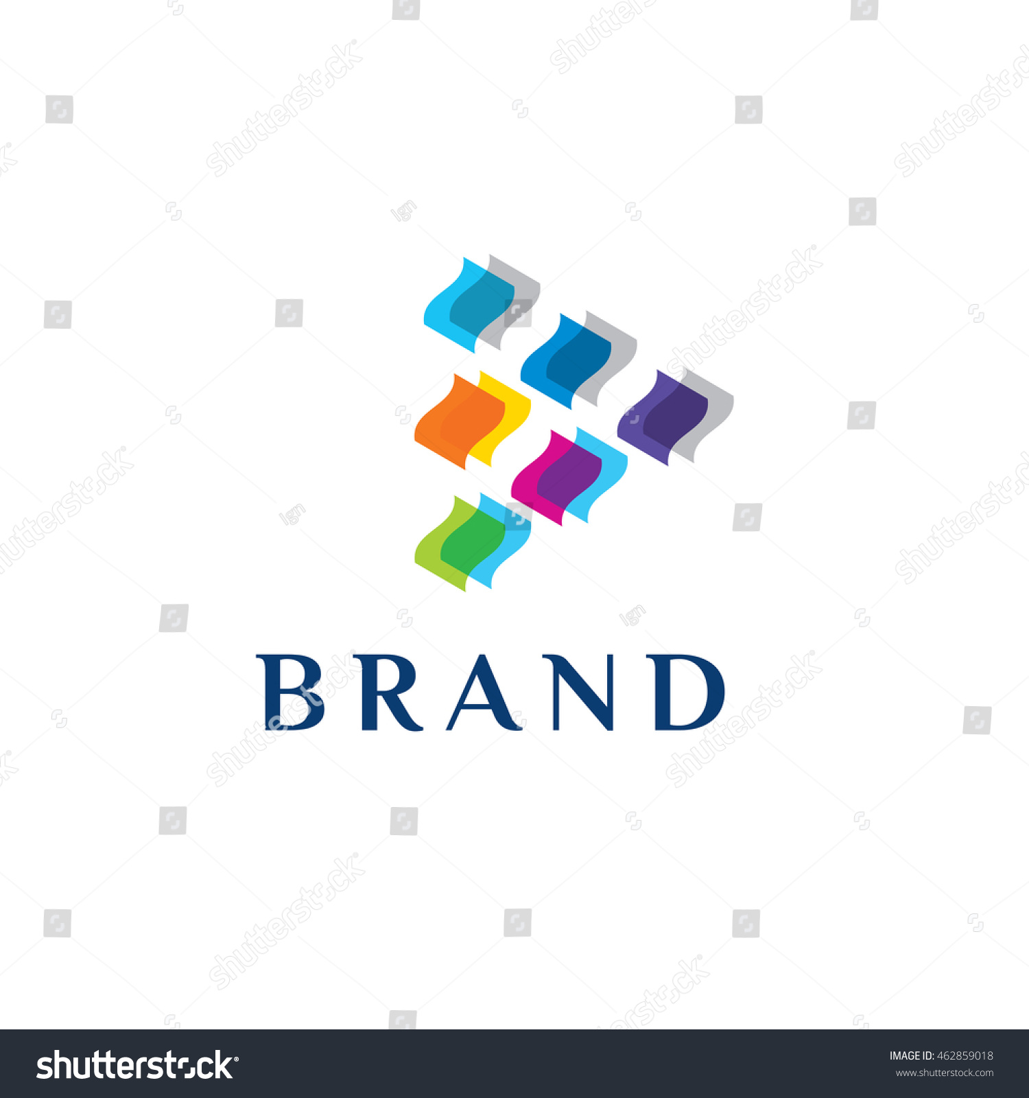 Paint Colors Vector Logo Design Template Stock Vector (Royalty Free ...