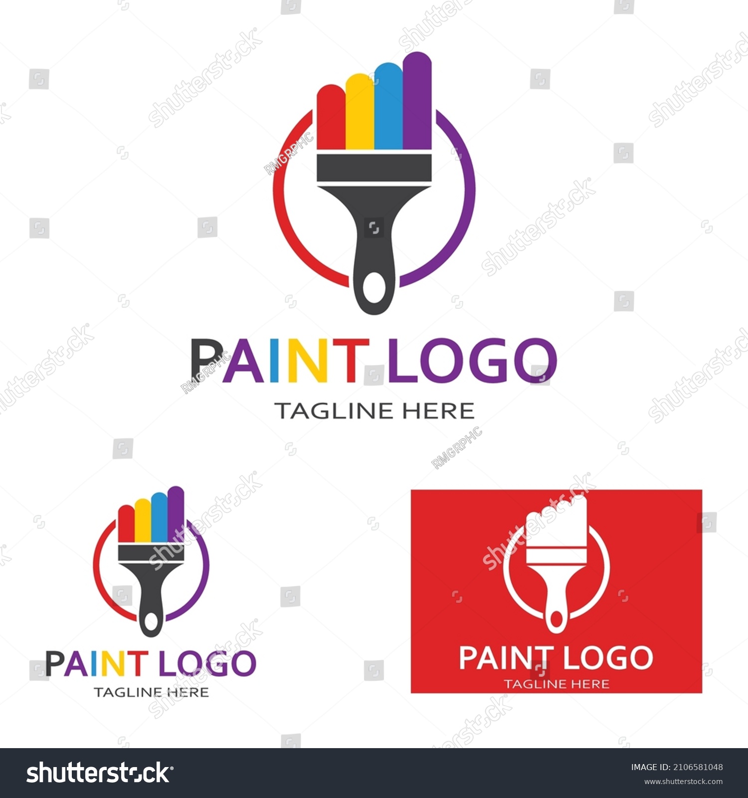 Paint Logo Template Vector Icon Illustration Stock Vector (Royalty Free ...