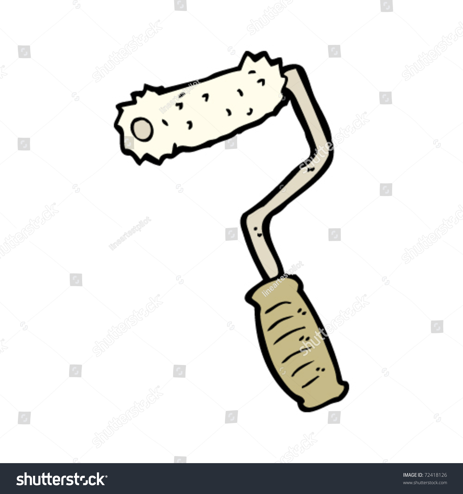 Paint Roller Cartoon Stock Vector (Royalty Free) 72418126 | Shutterstock