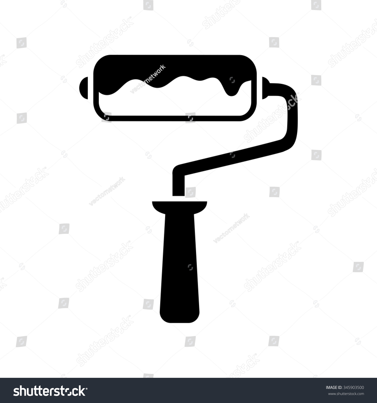 Paint Roller Icon Stock Vector (Royalty Free) 345903500