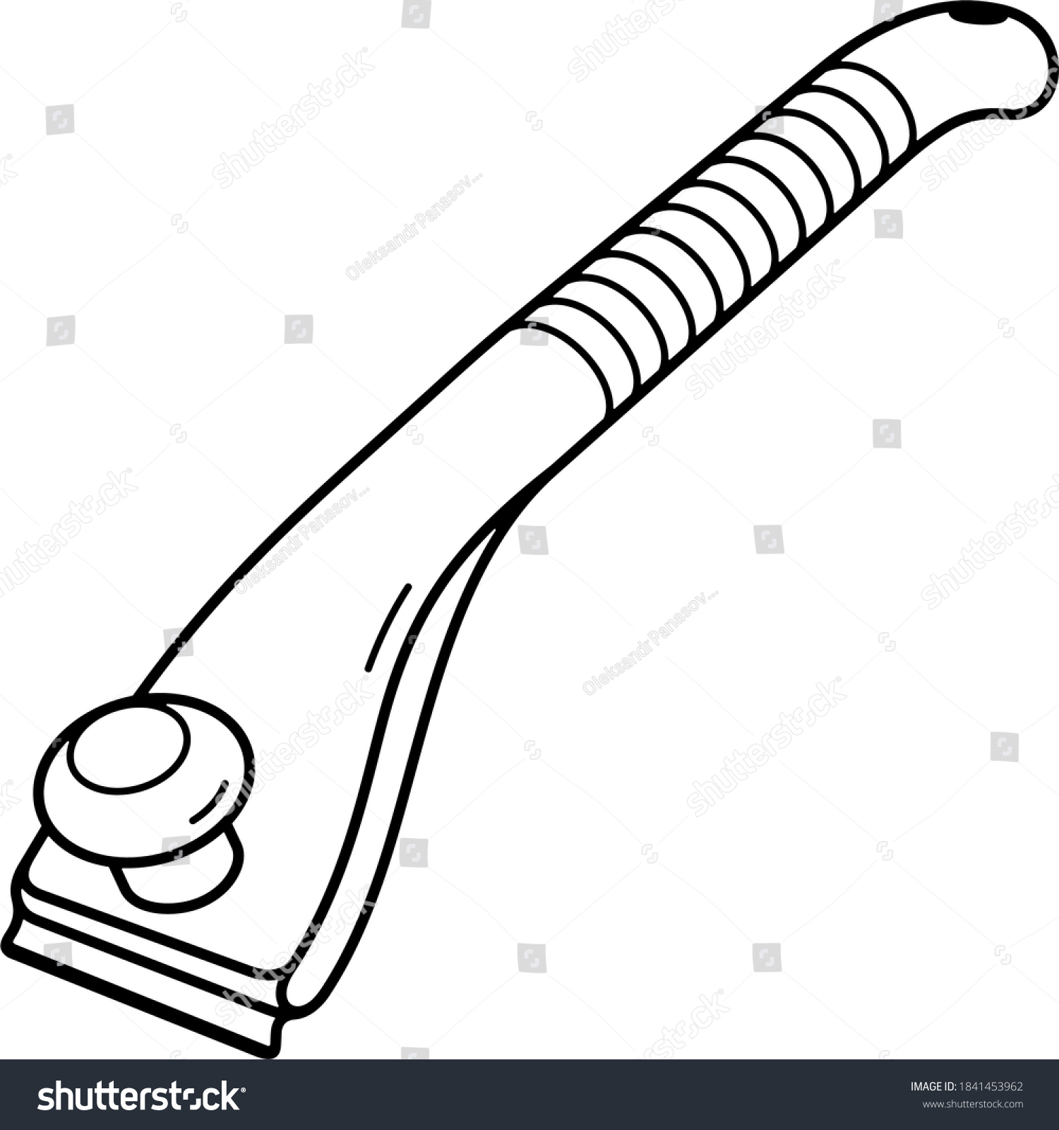 Paint Scraper Vector Outline Illustration Stock Vector (Royalty Free ...