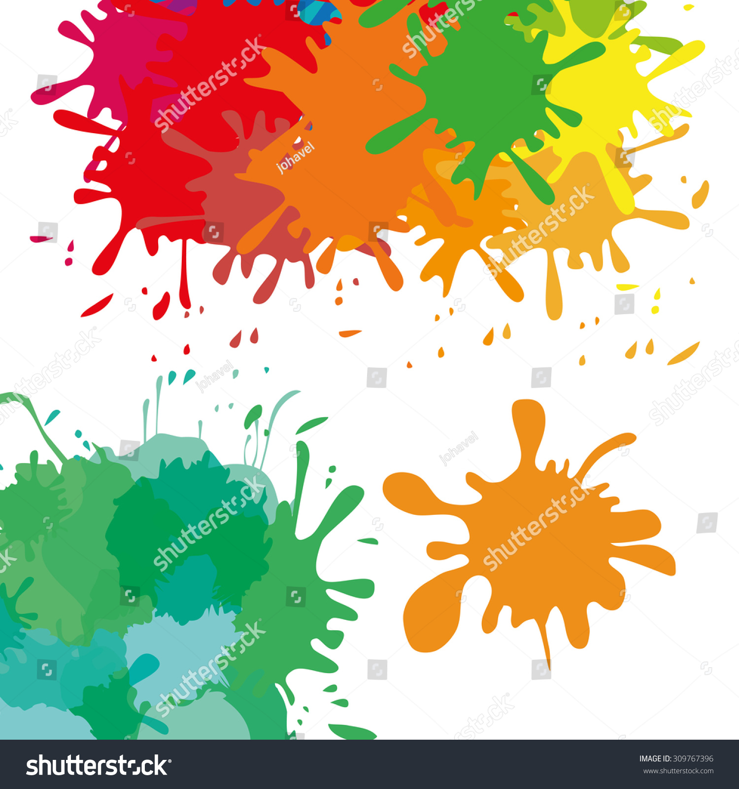 Paint Splash Digital Design Vector Illustration Stock Vector (Royalty ...