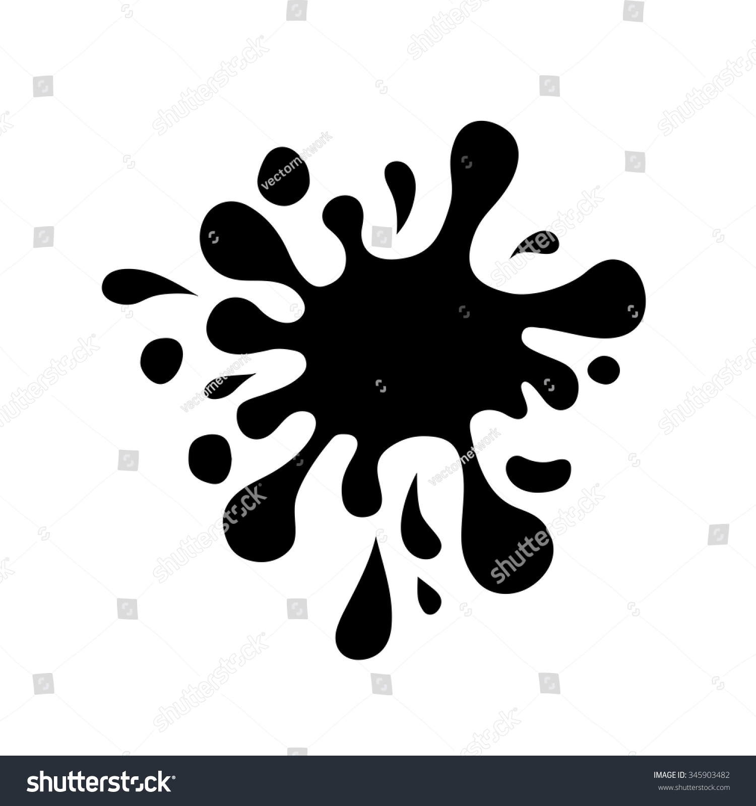 Paint Splash Icon Stock Vector (Royalty Free) 345903482 | Shutterstock