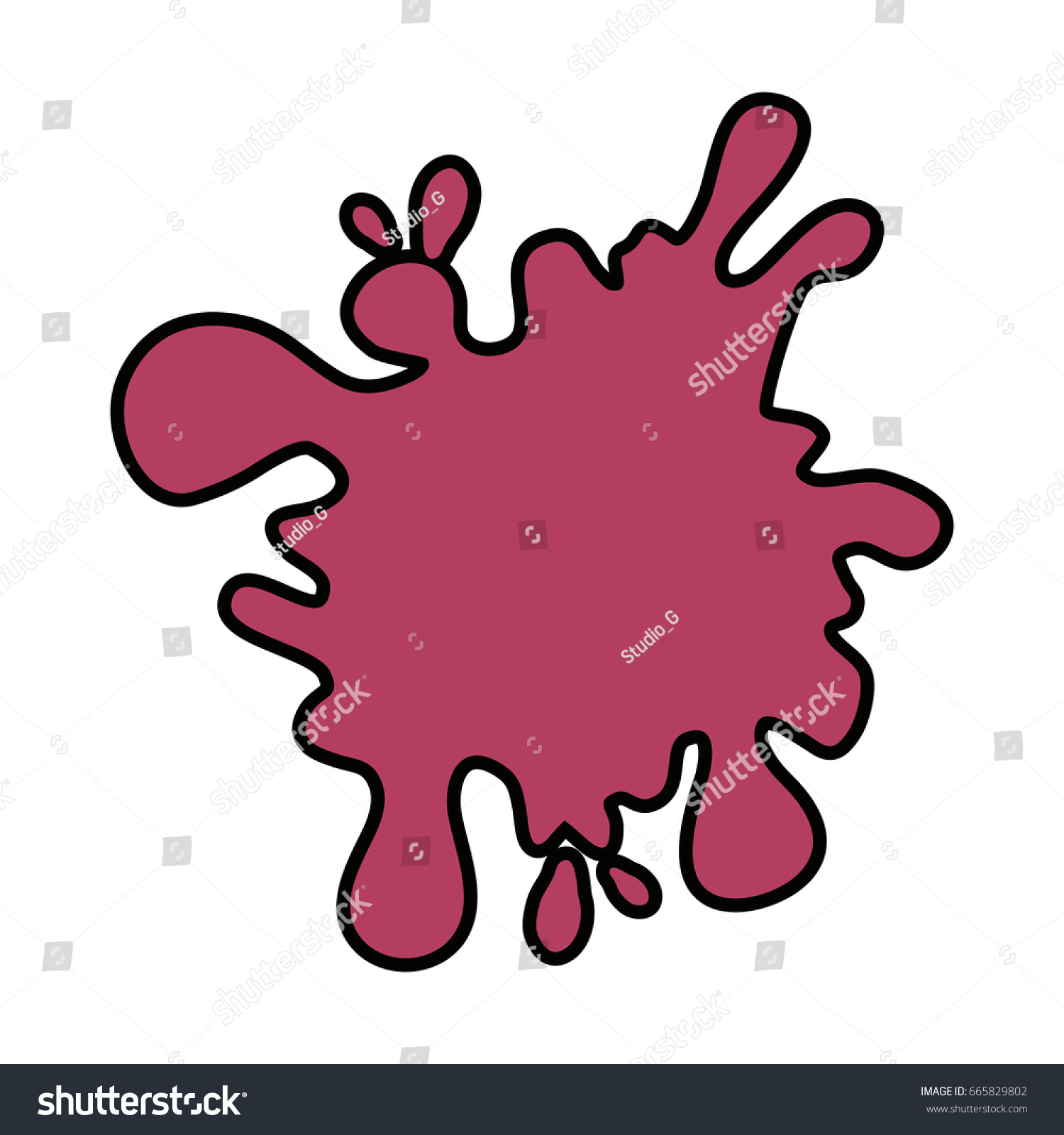 Paint Splash Icon Stock Vector (Royalty Free) 665829802