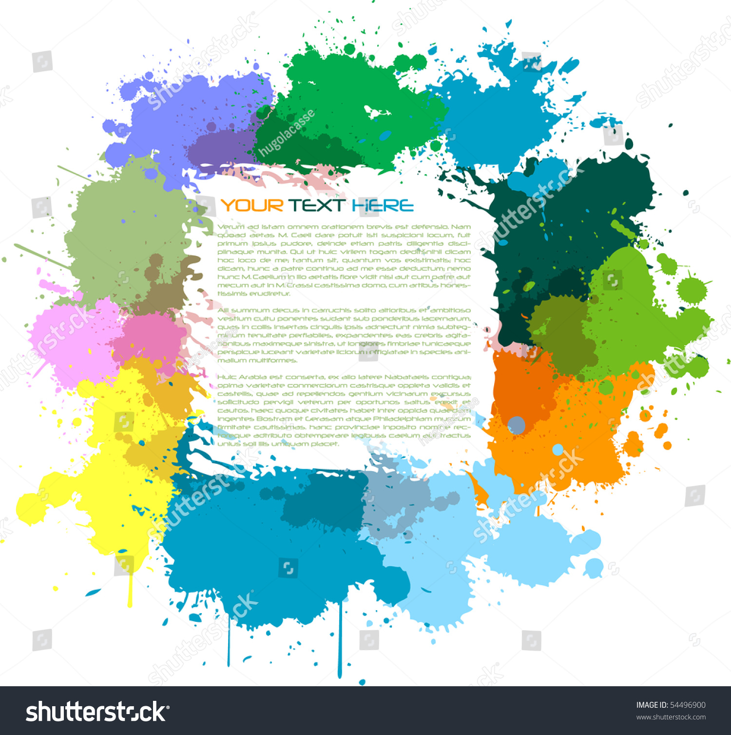 Paint Splat Banner Stock Vector (Royalty Free) 54496900