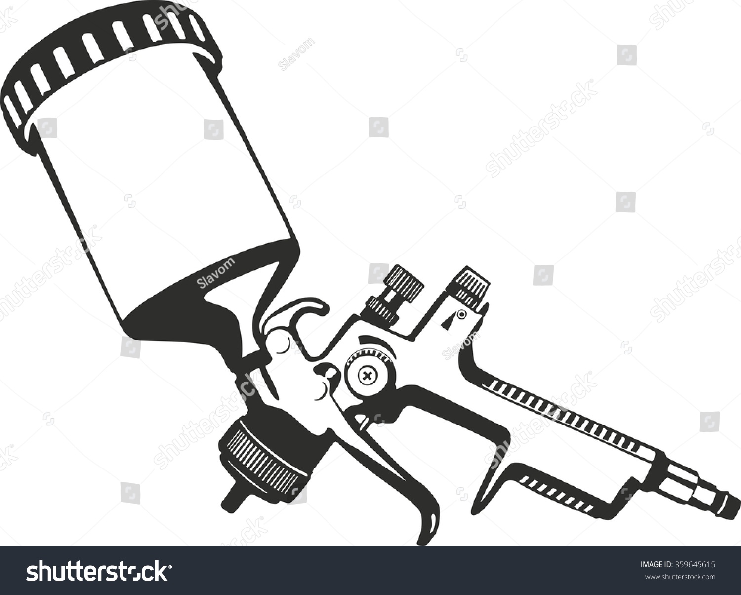 Pintar pistola de spray: vector de stock (libre de regalías) 359645615 ...