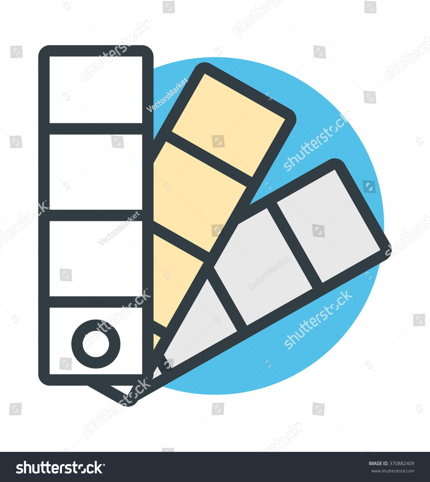 Paint Swatch Vector Icon Stock Vector (Royalty Free) 370882409 ...