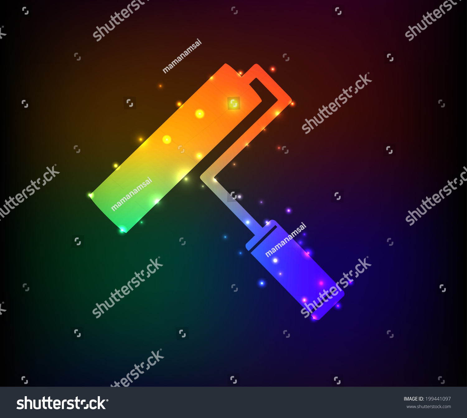 Paint Symbolrainbow Vector Stock Vector (Royalty Free) 199441097 ...